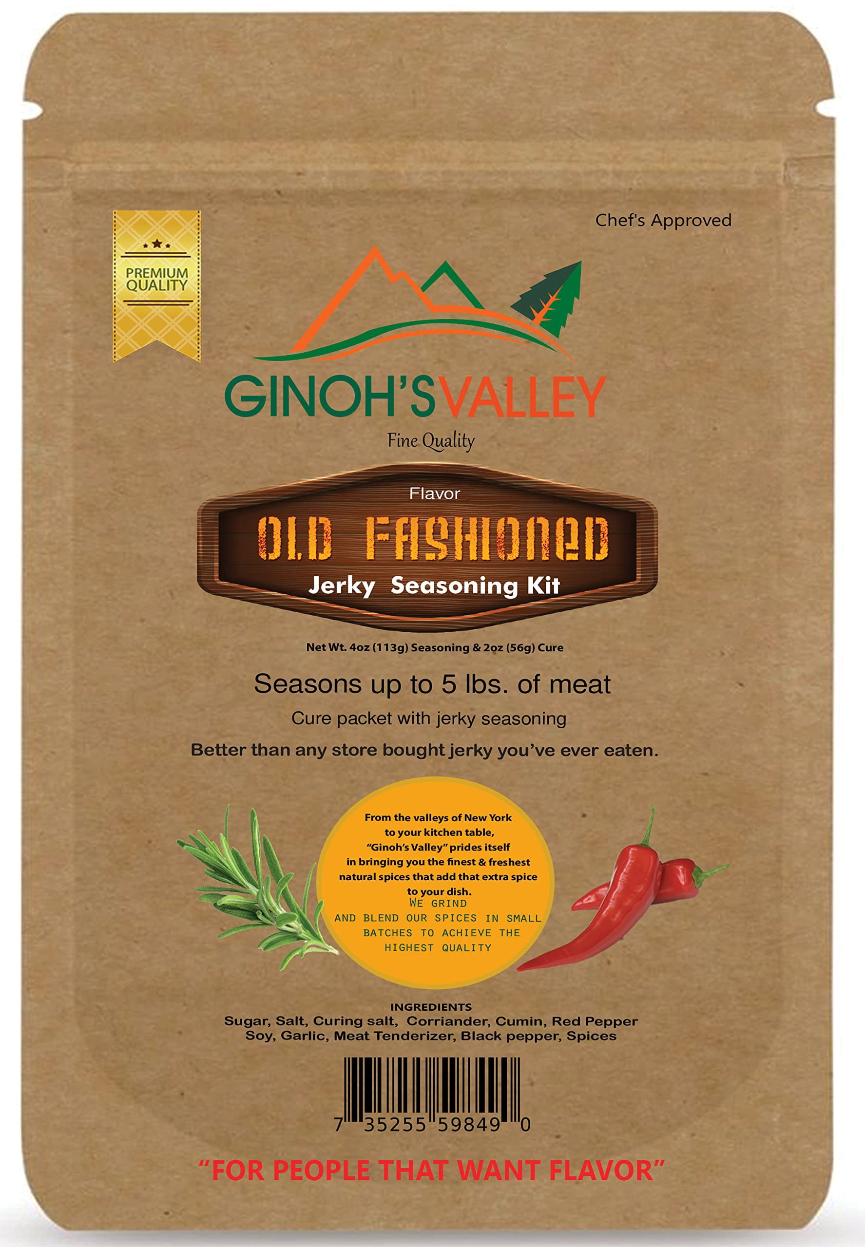 Ginoh's Valley Jerky Seasoning CM31 and Cure Kit. Old Fashion Flavor ...