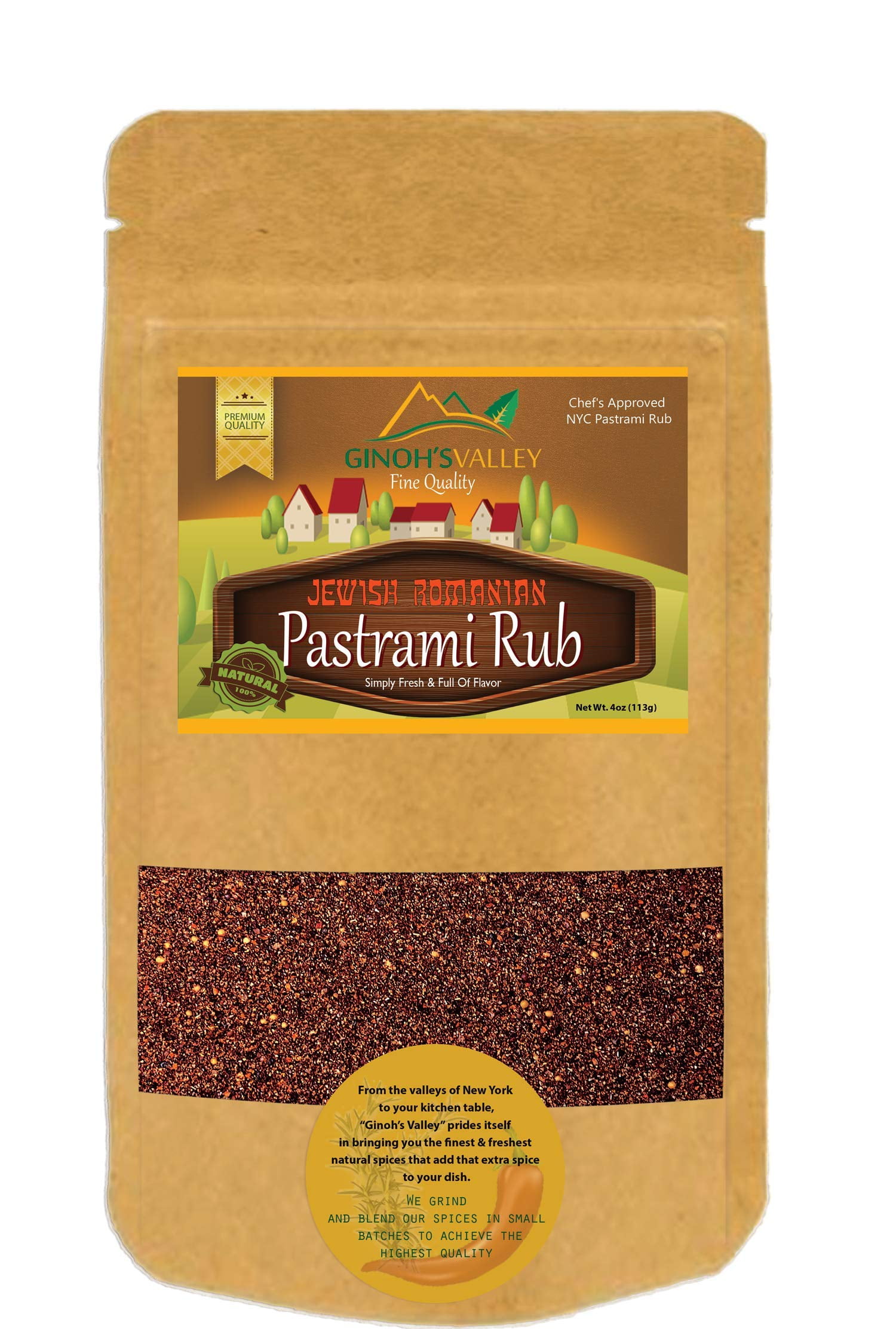 Ginoh's Valley Jewish Romanian CCF19 Pastrami Rub Seasoning 4 oz ...