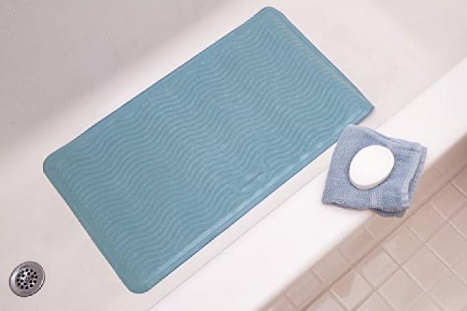 Ginsey Rubbermaid Large Rubber Bath Mat Blue