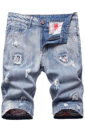 Men's Ripped Jean Shorts