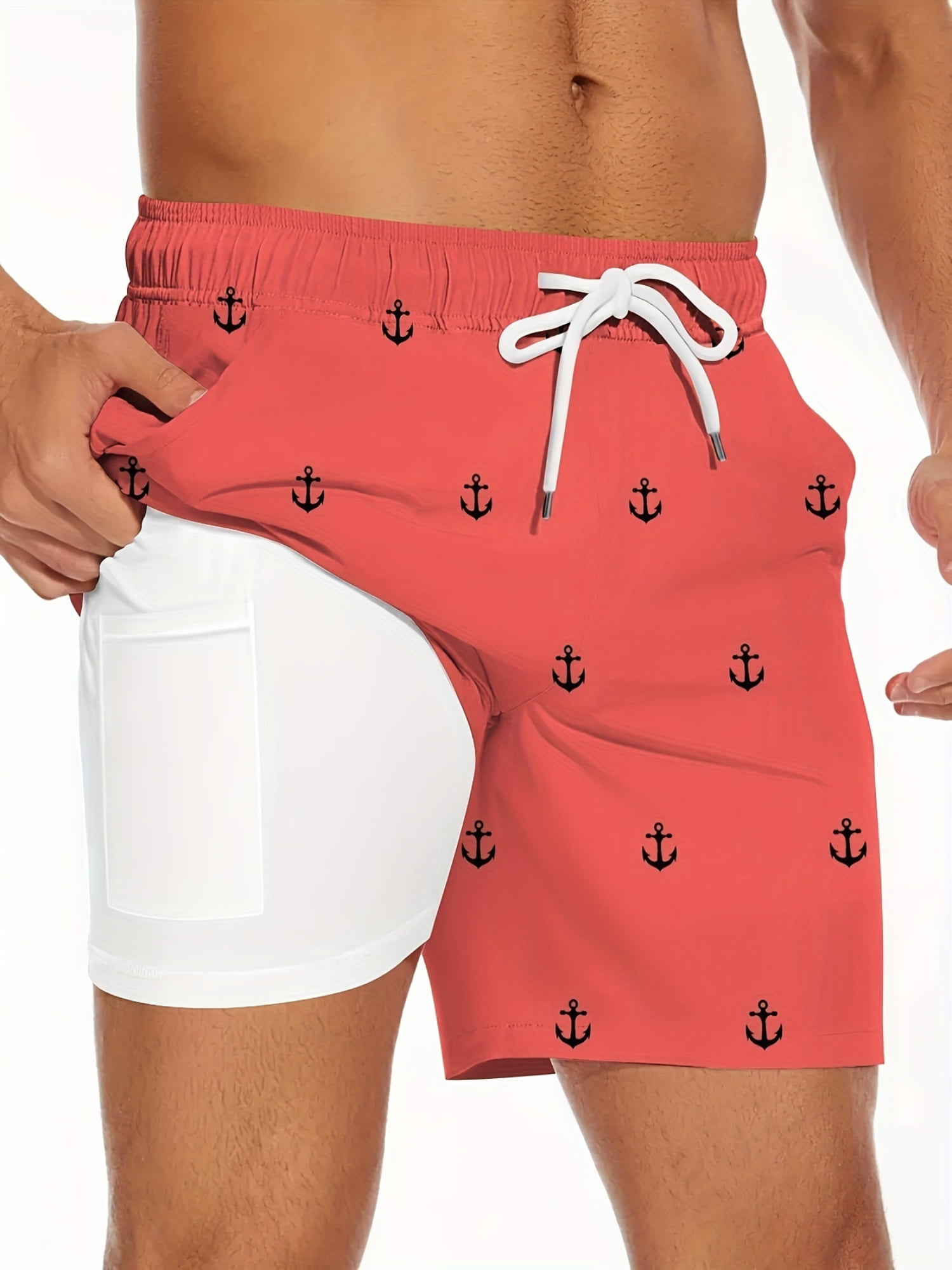 Ginsiom Mens Swim Trunks with Mesh Lining Quick Dry Board Shorts Beach ...