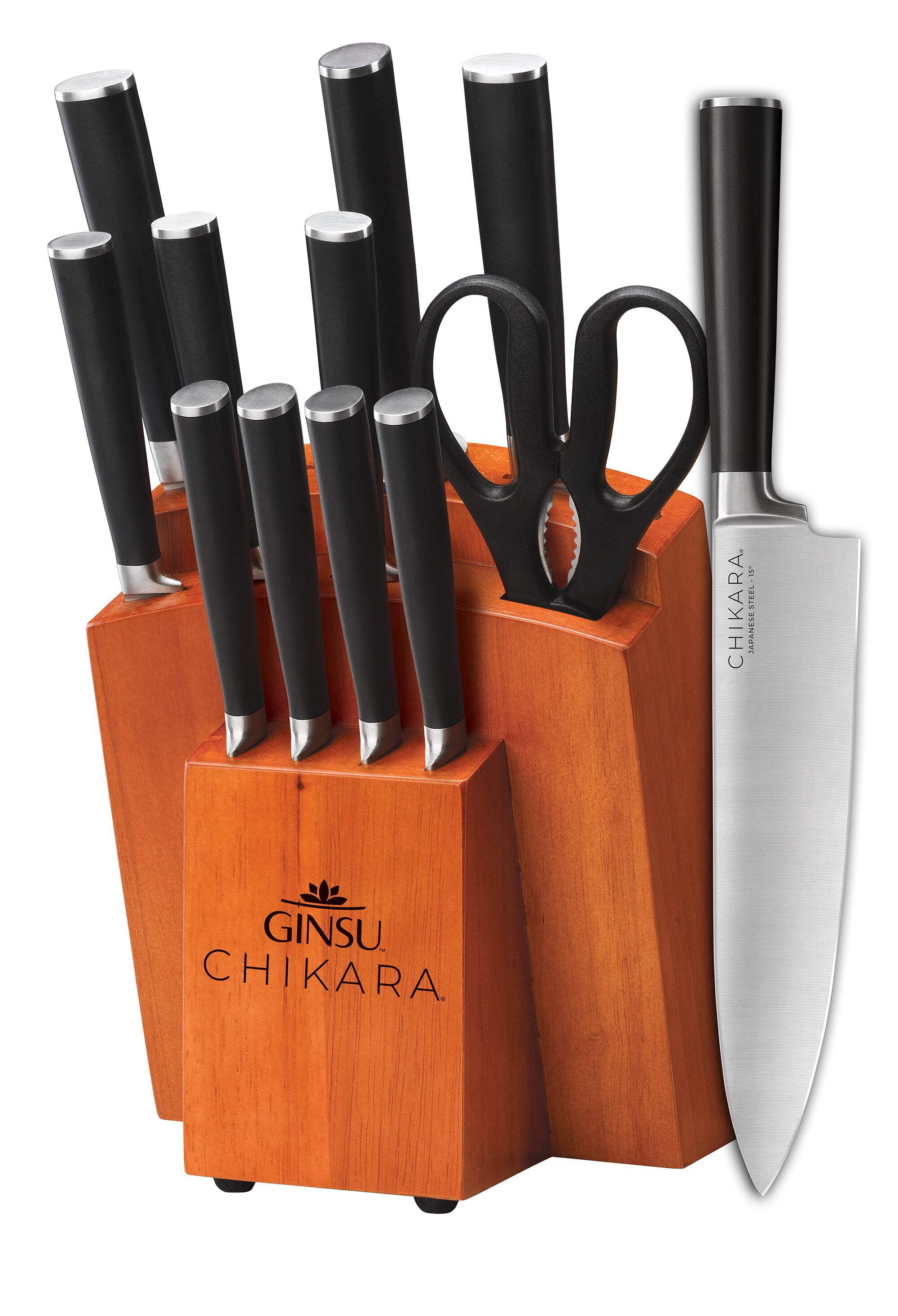 Ginsu Gourmet Chikara Series Japanese Steel 12 Piece Cutlery Set ...
