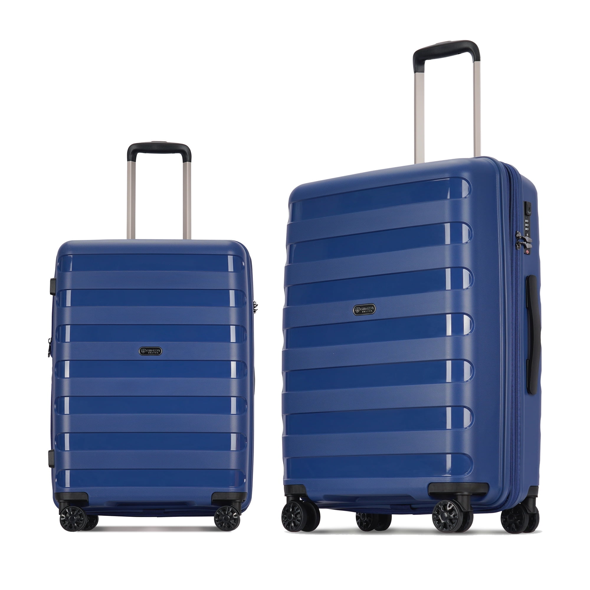 Ginza Travel 2 Piece Expandable Hardside Luggage Set,Spinner Suitcase ...