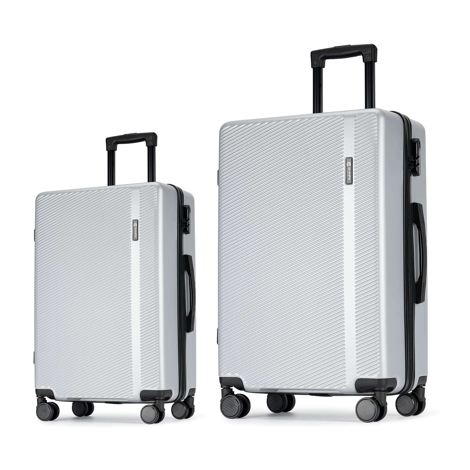 Ginza Travel 2 Piece Luggage Sets ABS Hardshell Hardside Lightweight ...
