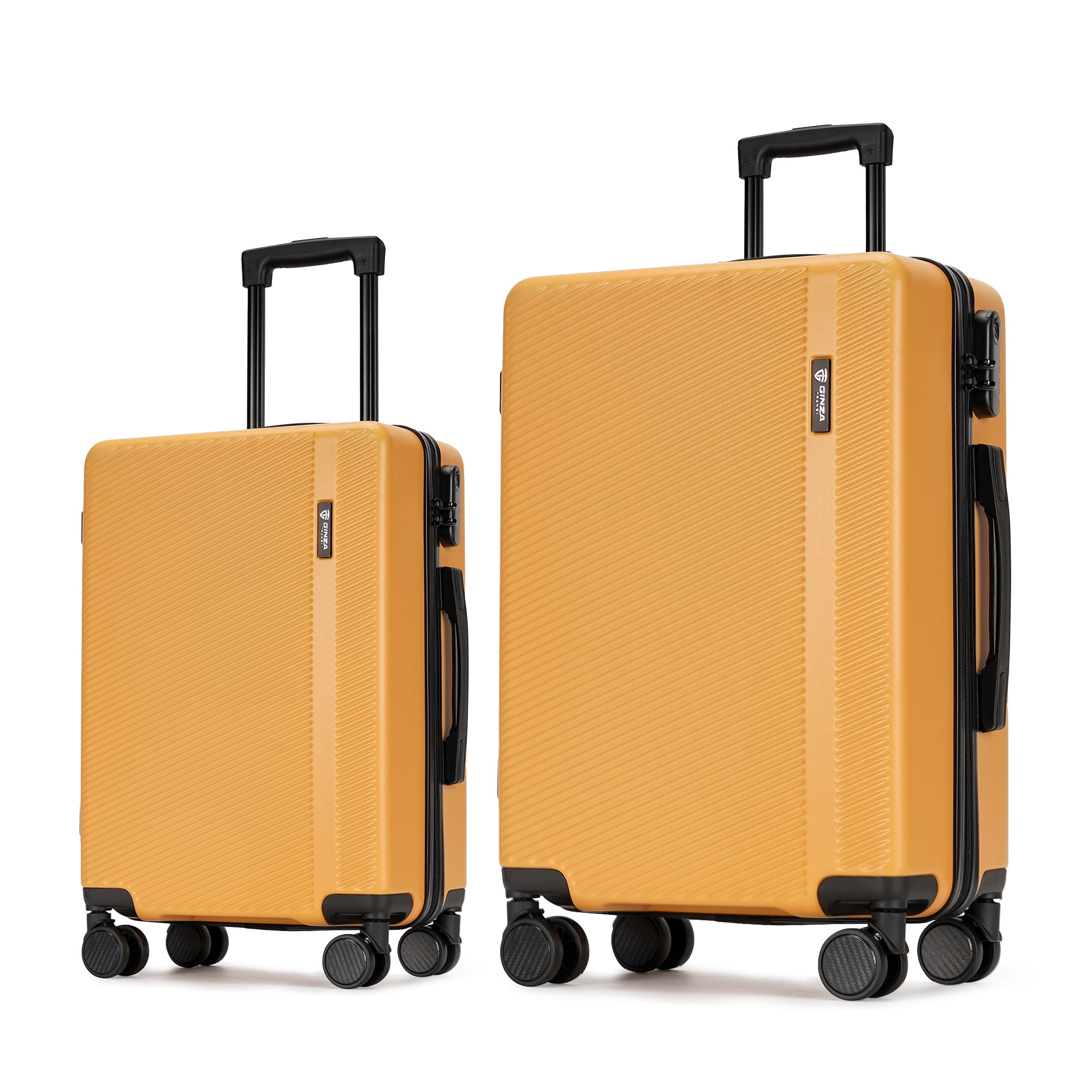 Ginza Travel 2 Piece Luggage Sets ABS Hardshell Hardside Lightweight ...