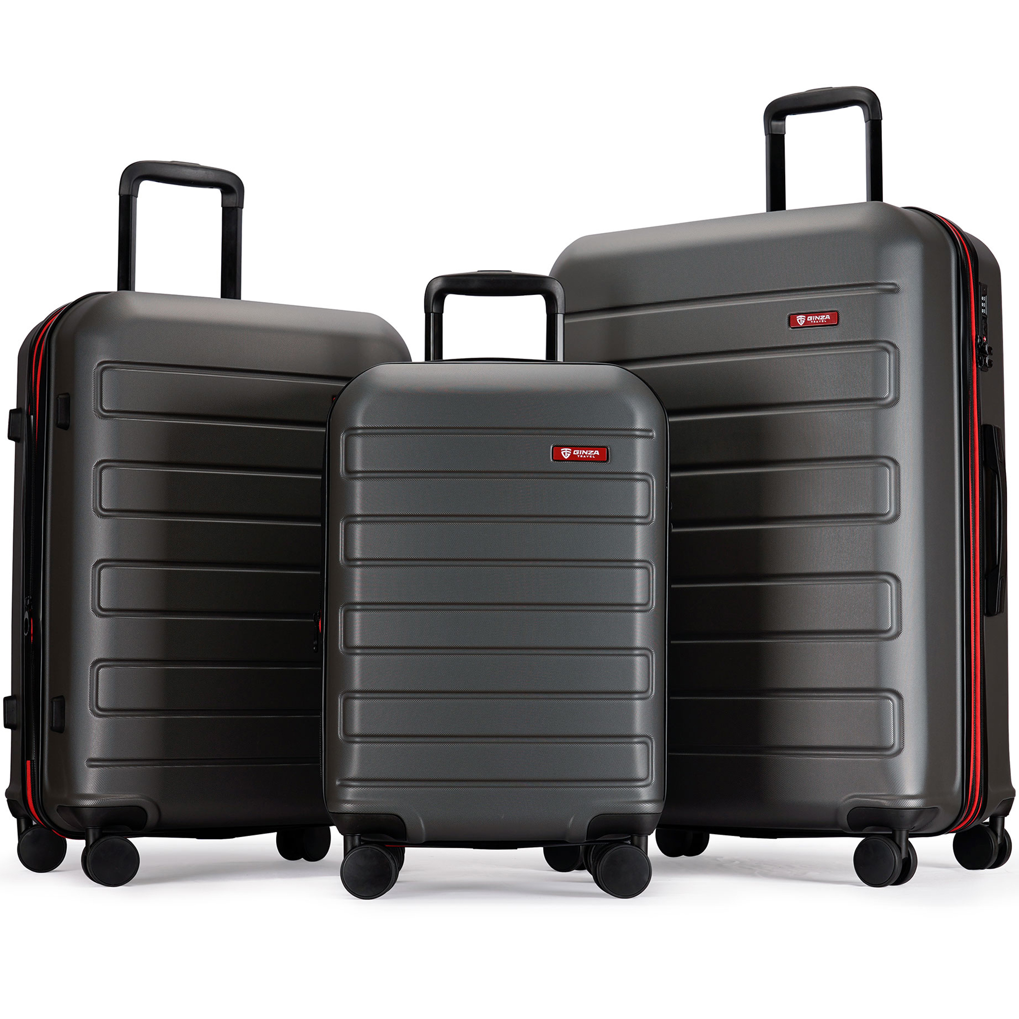 Hard Expandable Luggage Sets with Double Spinner Wheels, TSA Lock, 3 ...