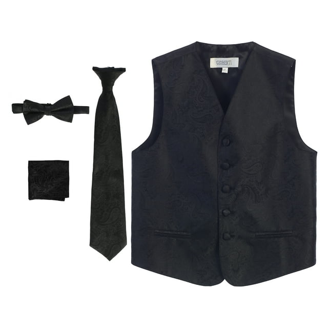 Gioberti Boy's 4 Piece Formal Paisley Vest Set - Walmart.com