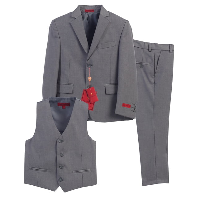 Gioberti Boy's Formal 3-Piece Suit, Jacket, Vest, and Dress Pants Suit ...