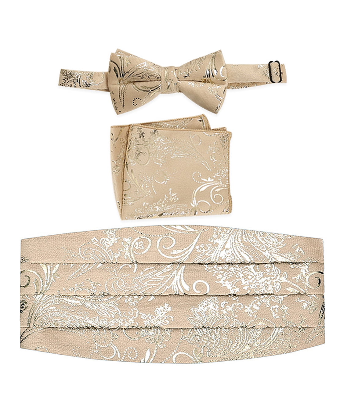 Gioberti Kids / Boys' Adjustable Satin And Paisley Cummerbund Set With ...