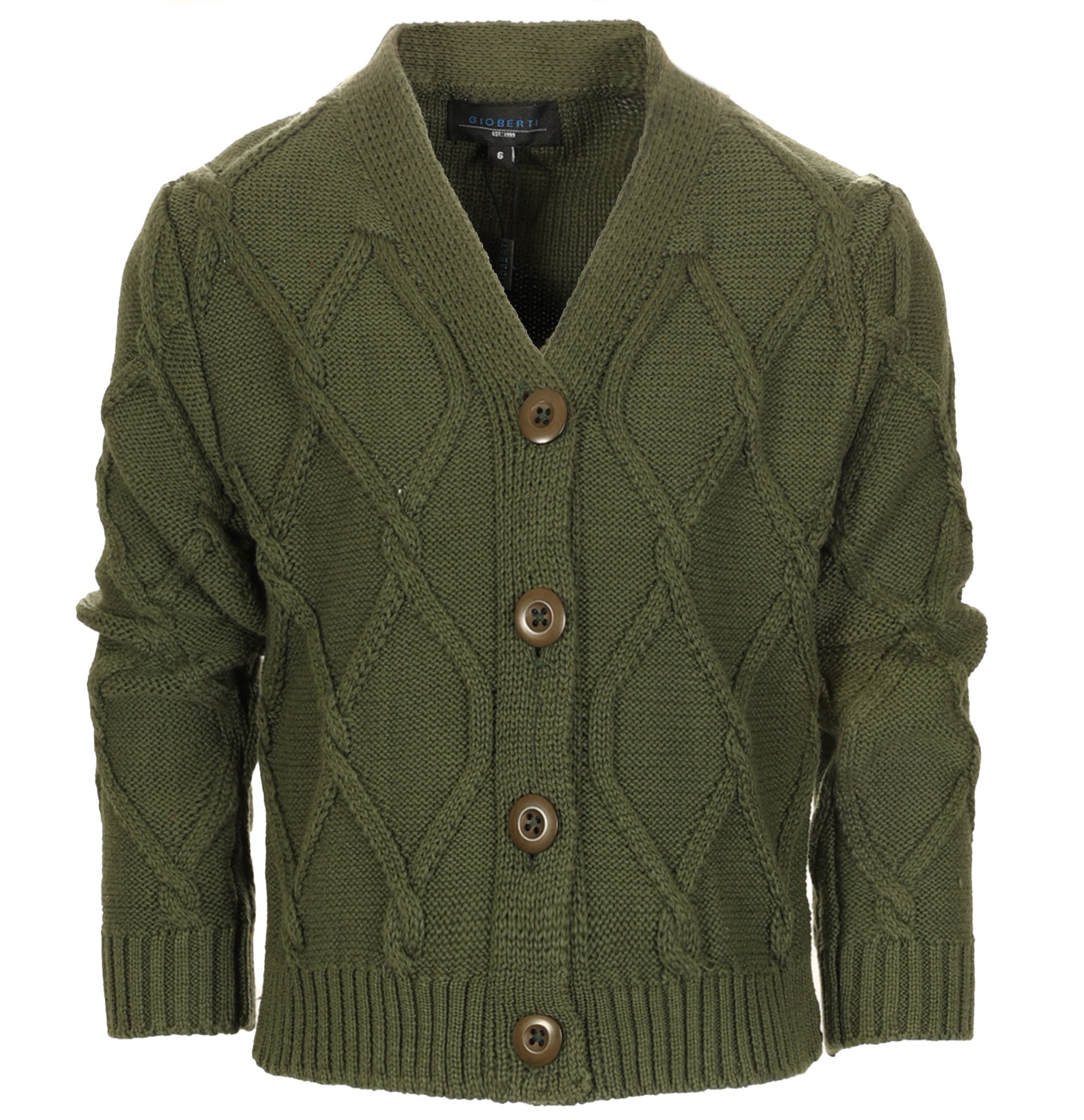 Gioberti Kids and Boys 100% Cotton Knitted V-Neck Button Up Cardigan ...