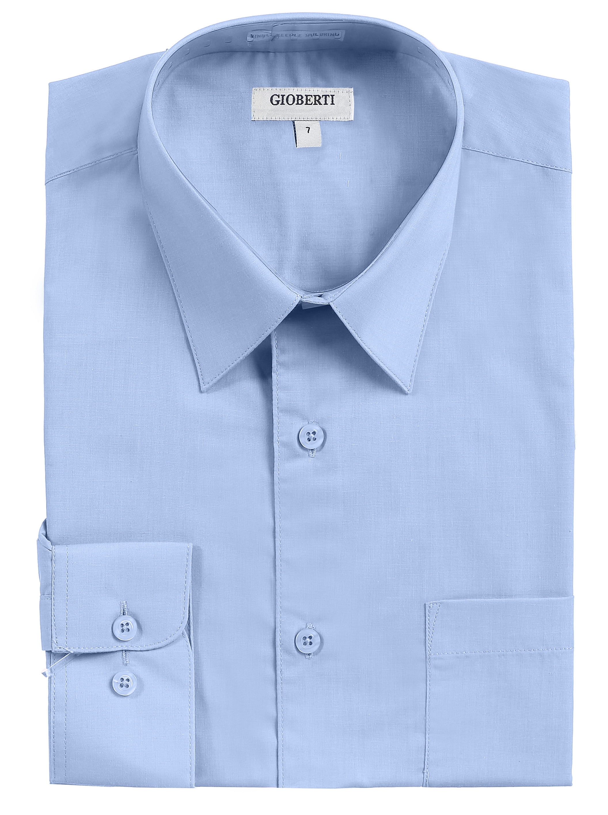 Gioberti Kids and Boys Long Sleeve Solid Dress Shirt - Walmart.com
