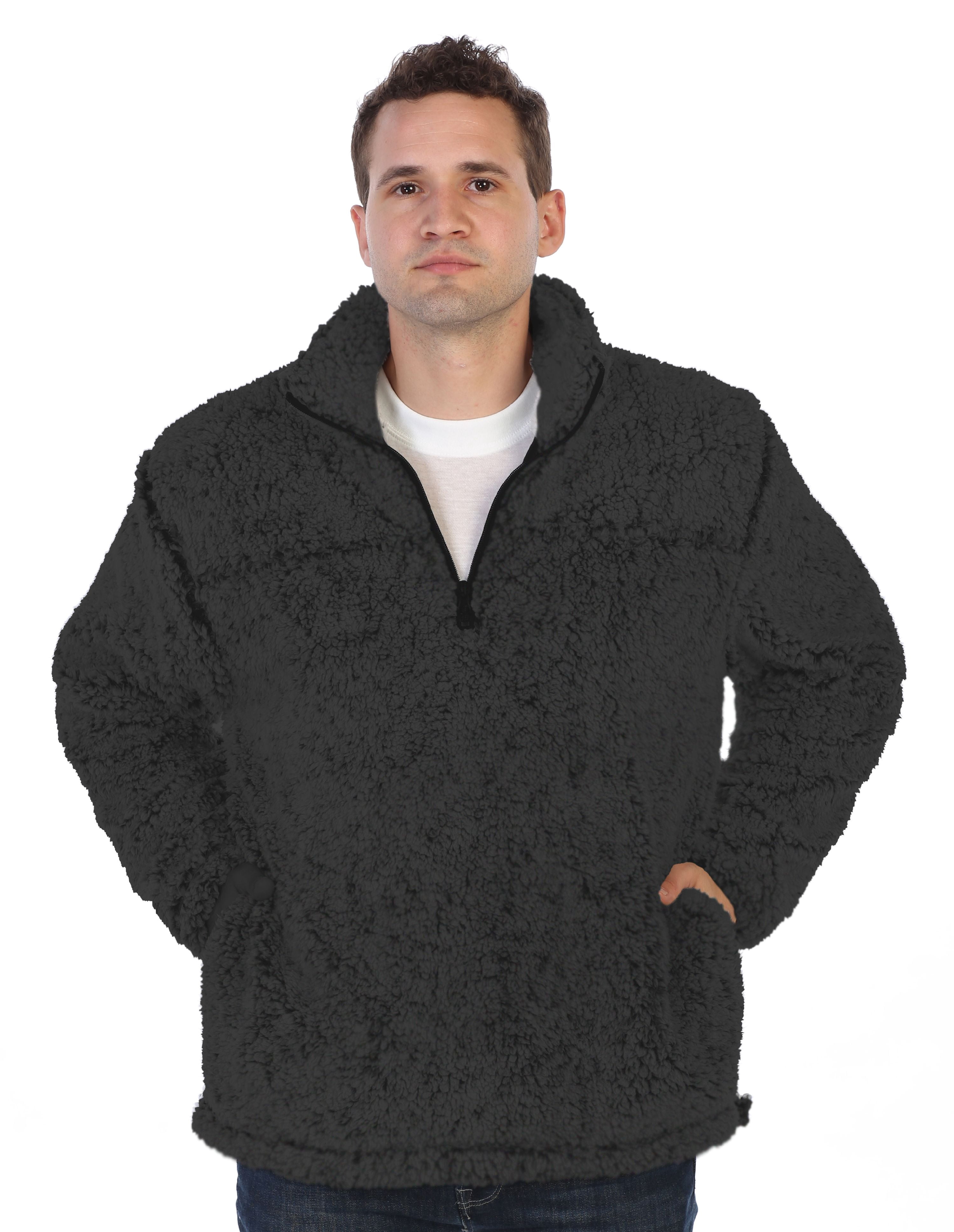 Gioberti Men and Women Super Soft Sherpa 1/4 Zip Pullover Sweater ...