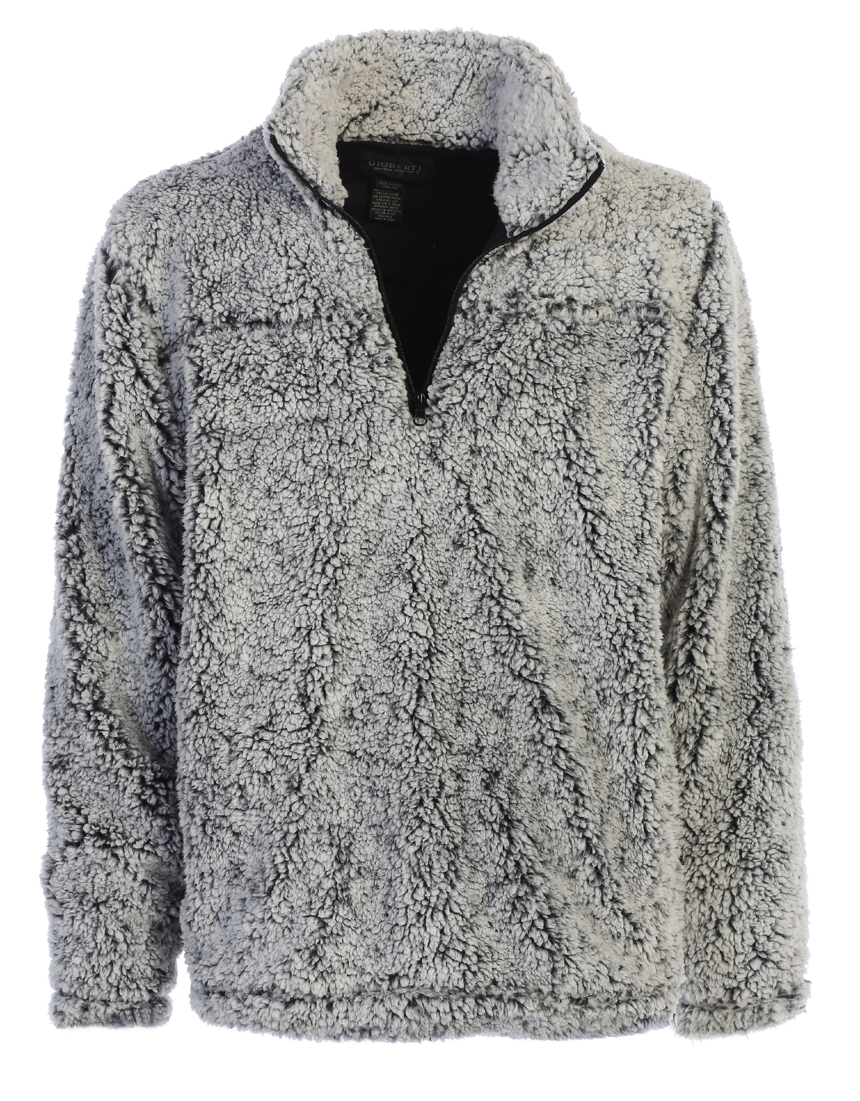 Gioberti Men and Women Super Soft Sherpa 1/4 Zip Pullover Sweater ...