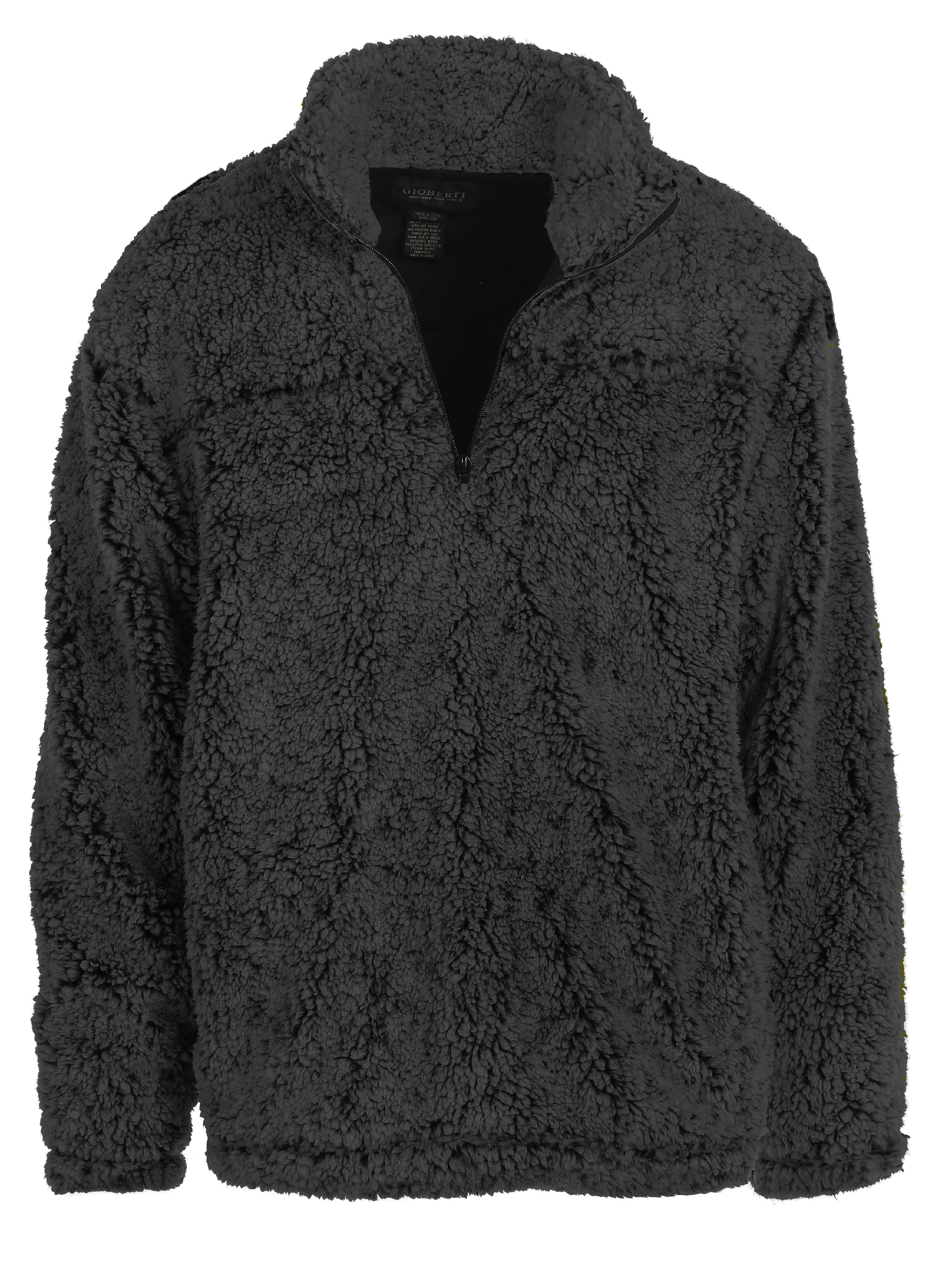 Gioberti Men and Women Super Soft Sherpa 1/4 Zip Pullover Sweater ...