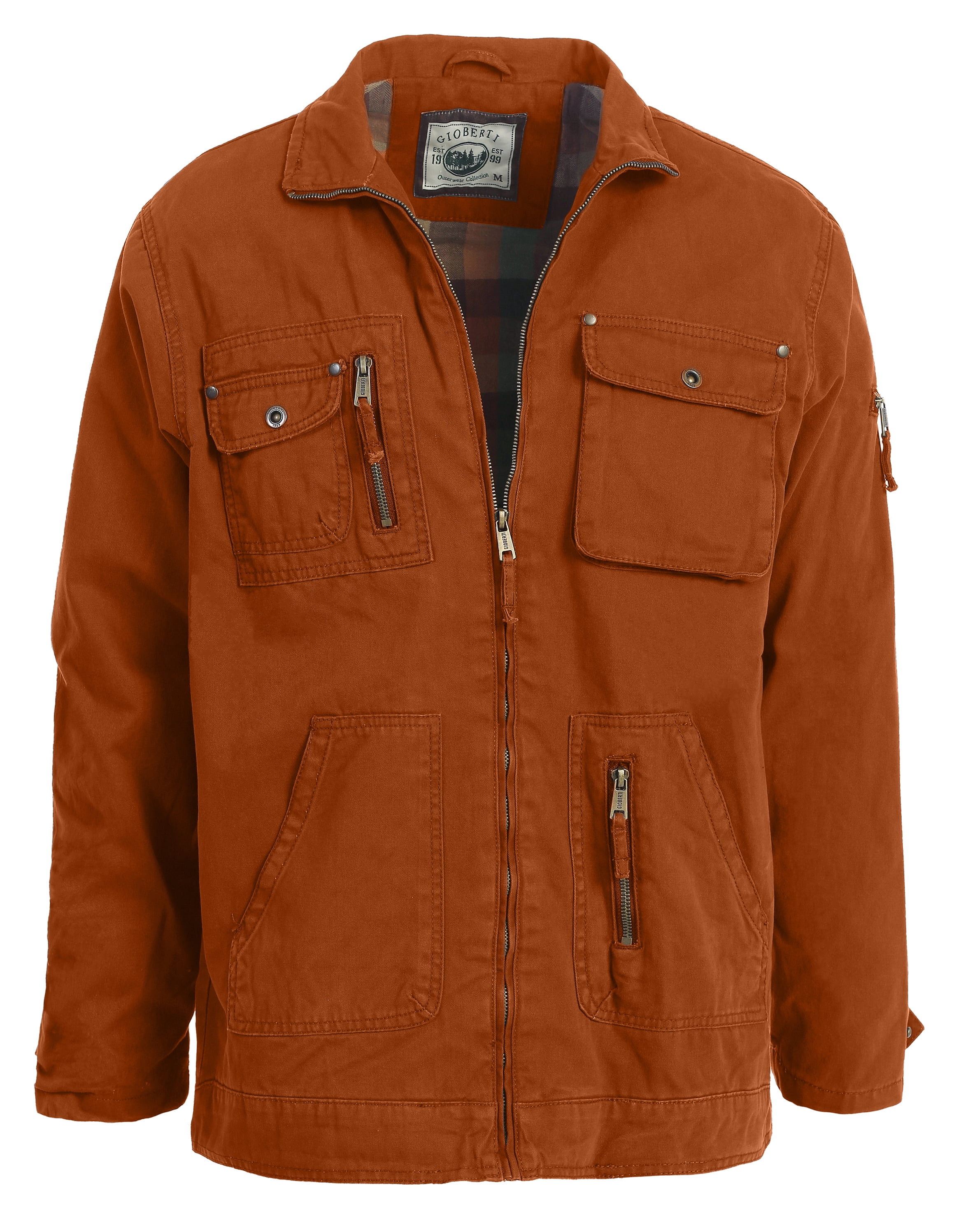 Gioberti Men's 100% Cotton Casual Outerwear Twill Multi Pocket Cargo Shirt Jacket - Walmart.com