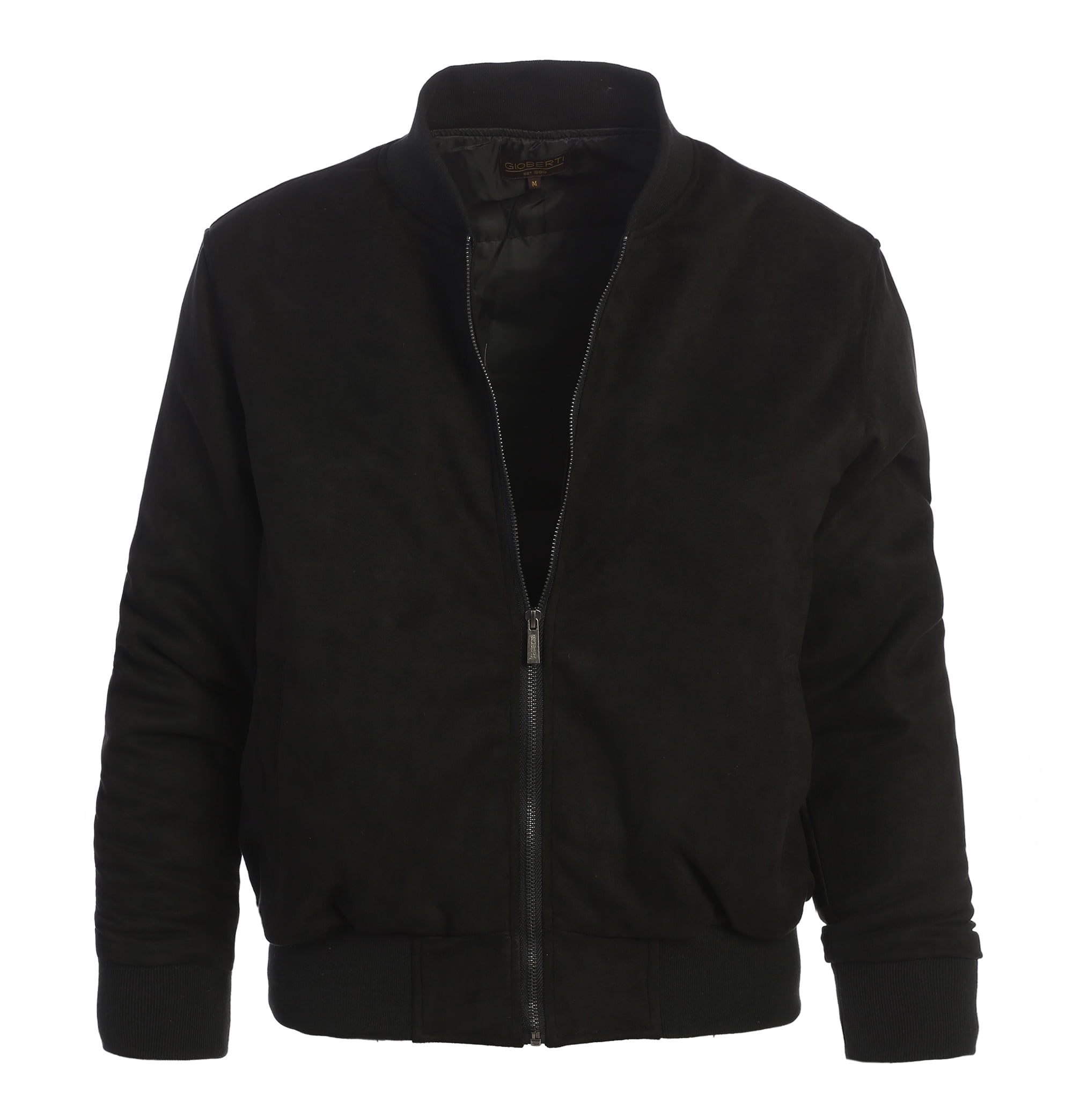 Gioberti Men's Padded Faux Suede Bomber Jacket with Warm Inner Padding ...