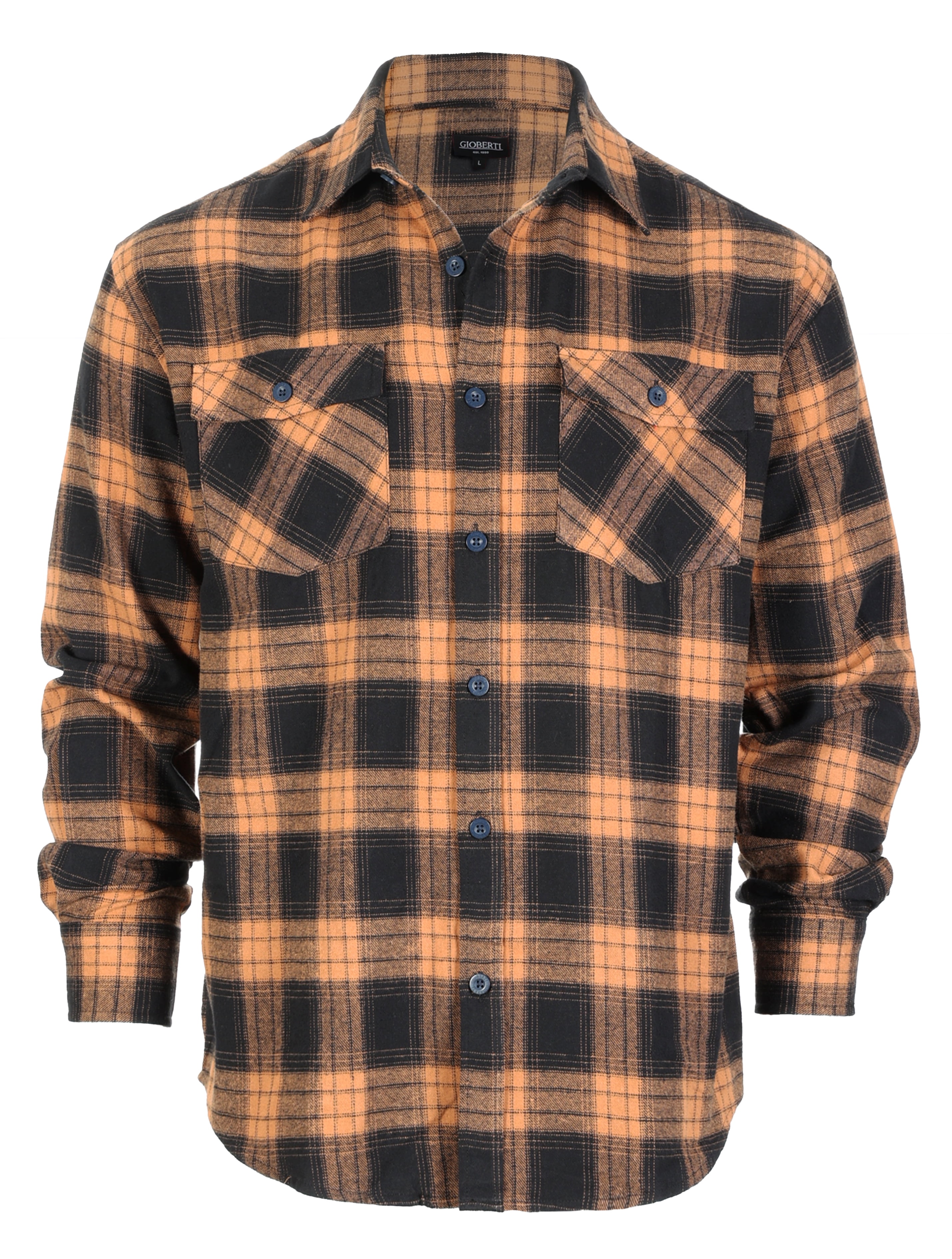 Gioberti Men's Plaid Checkered Brushed Flannel Shirt - Walmart.com Gioberti Men's Plaid Checkered Brushed Flannel Shirt - Walmart.com