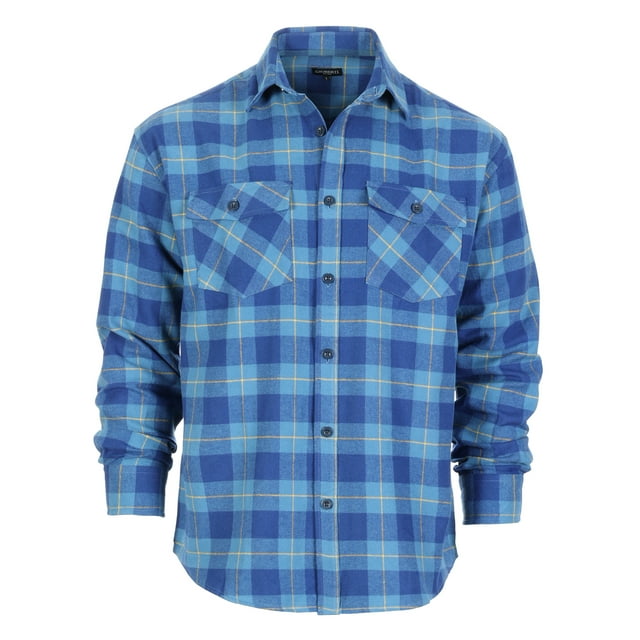 Gioberti Men's Plaid Checkered Brushed Flannel Shirt - Walmart.com