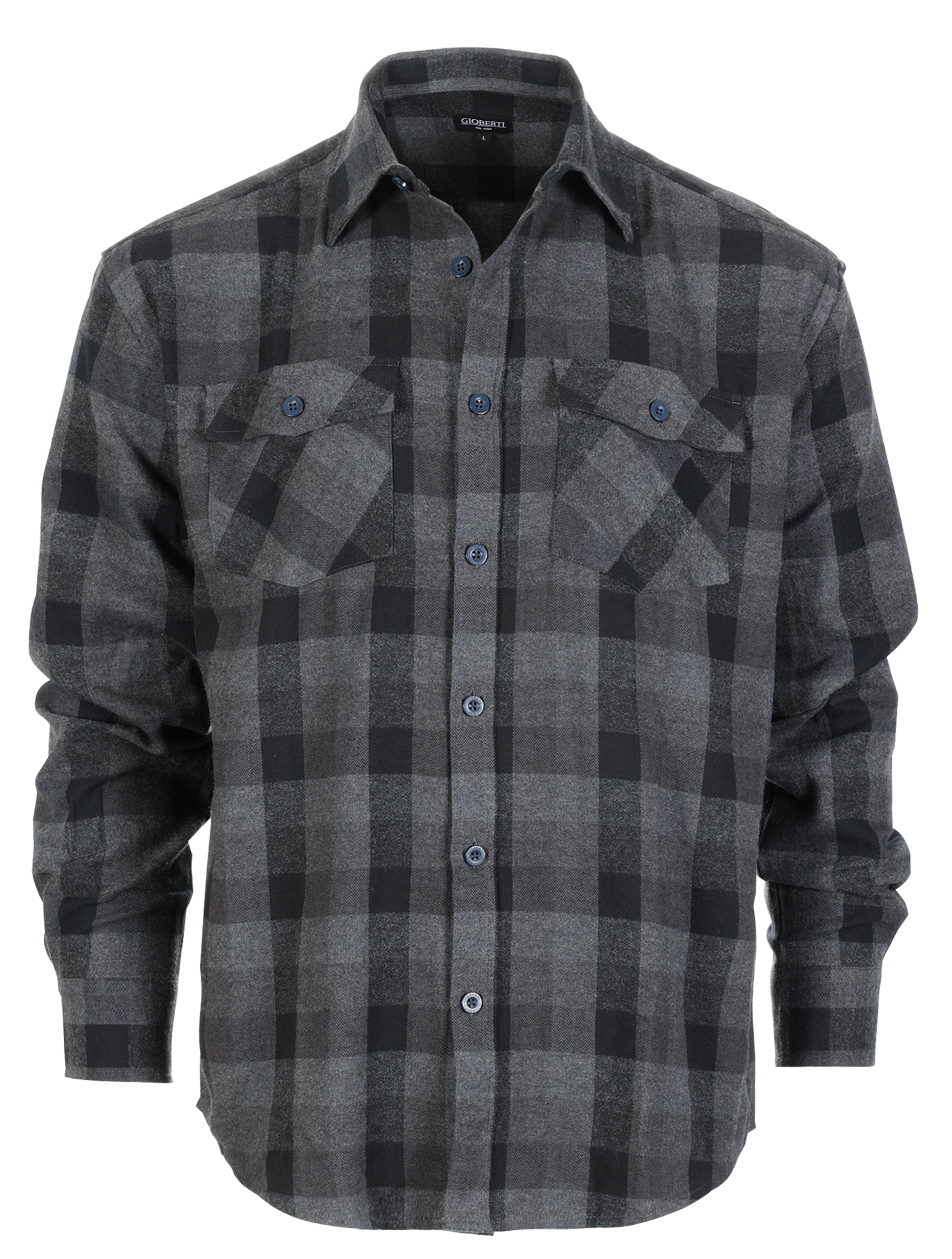 Gioberti Men's Plaid Checkered Brushed Flannel Shirt - Walmart.com
