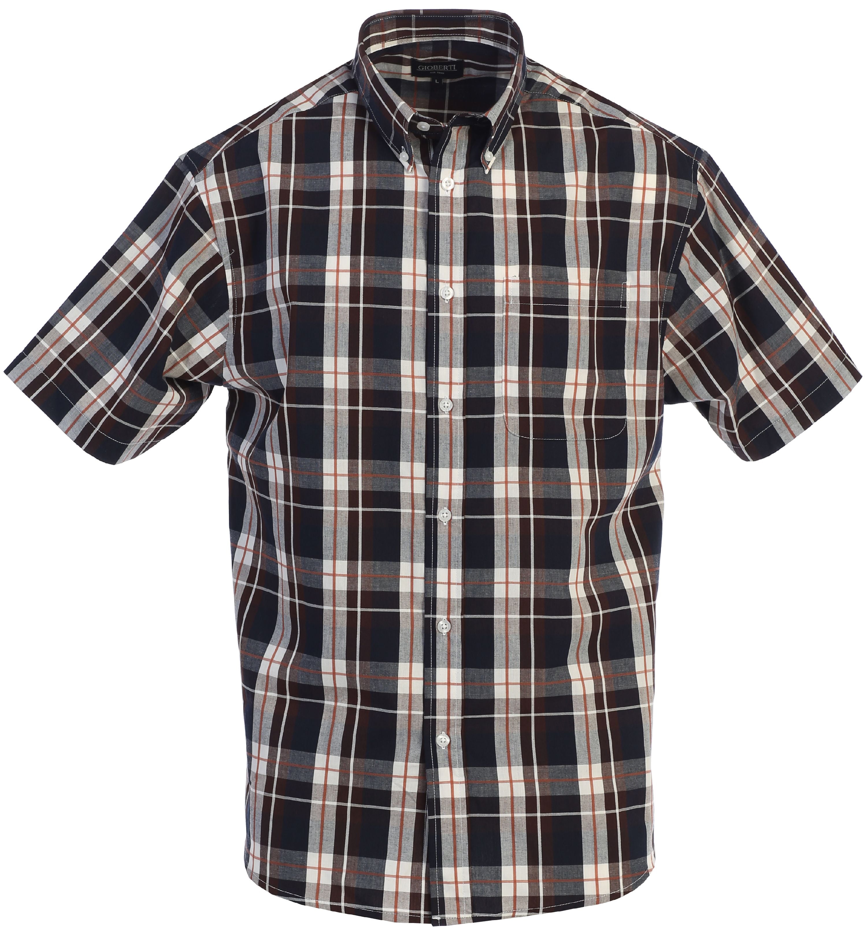 Gioberti Men's Plaid Short Sleeve Shirt - Walmart.com