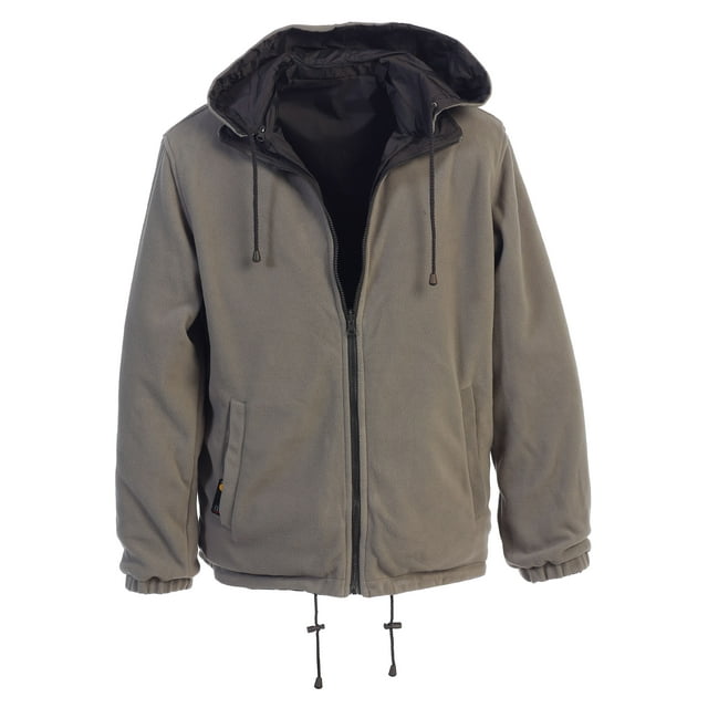 Gioberti Men's Reversible Rain Jacket with Polar Fleece Lining ...