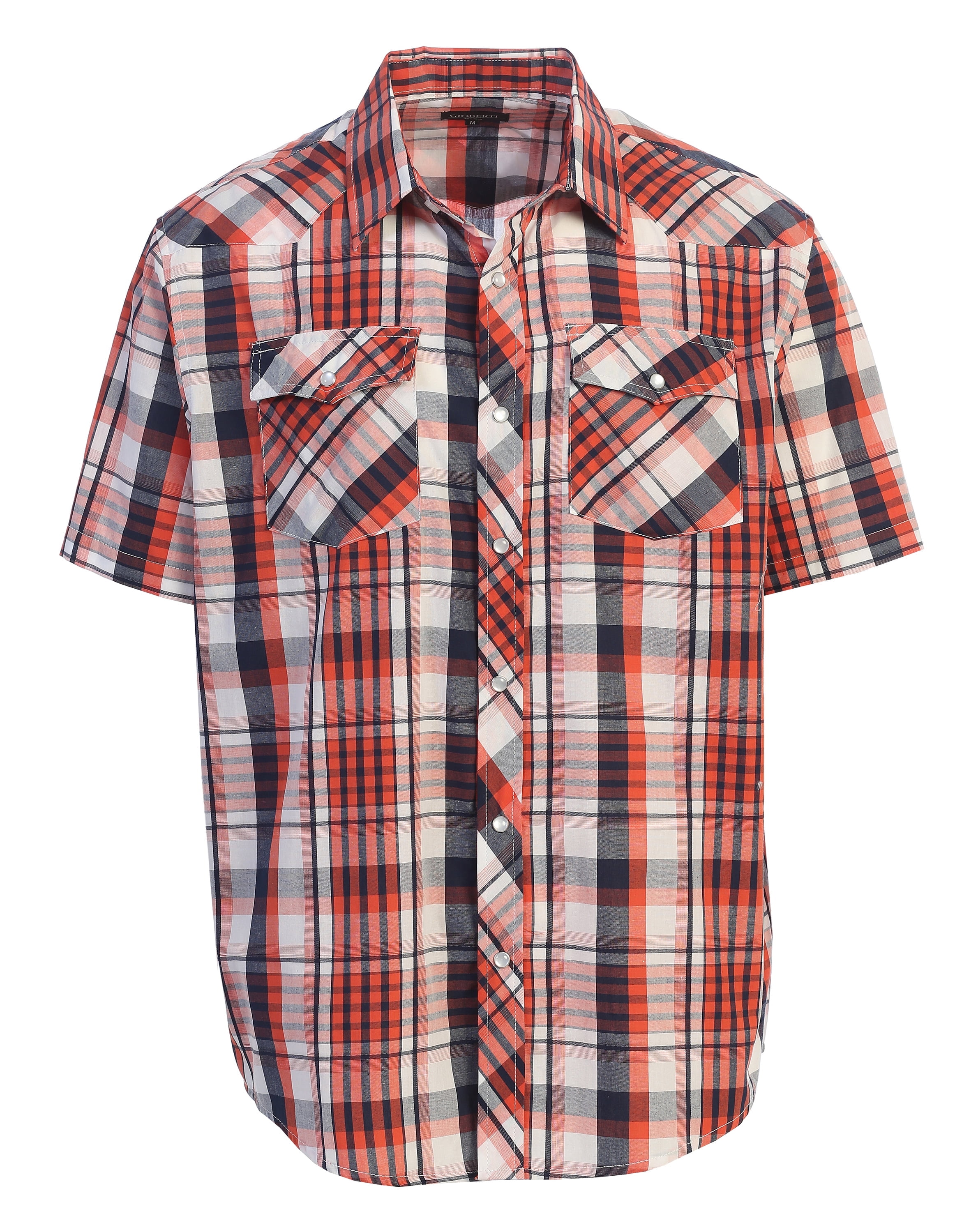 Gioberti Mens Western Cowboy Short Sleeve Shirt with Snap Buttons ...