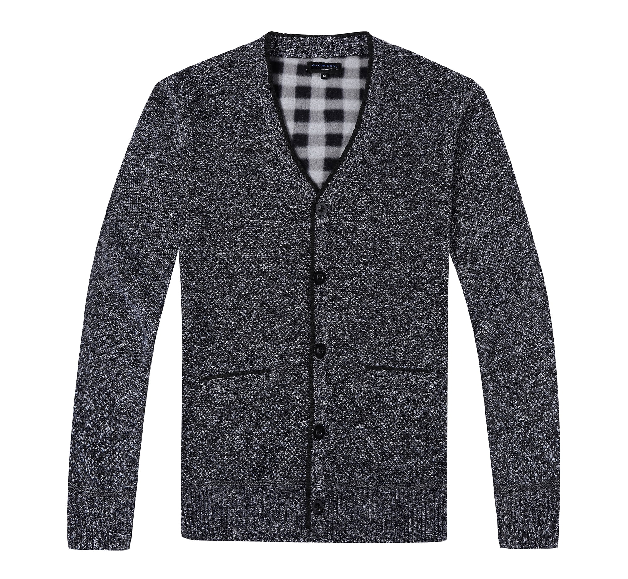 Gioberti Men's V-Neck Button Down Cardigan Sweater with Pockets ...
