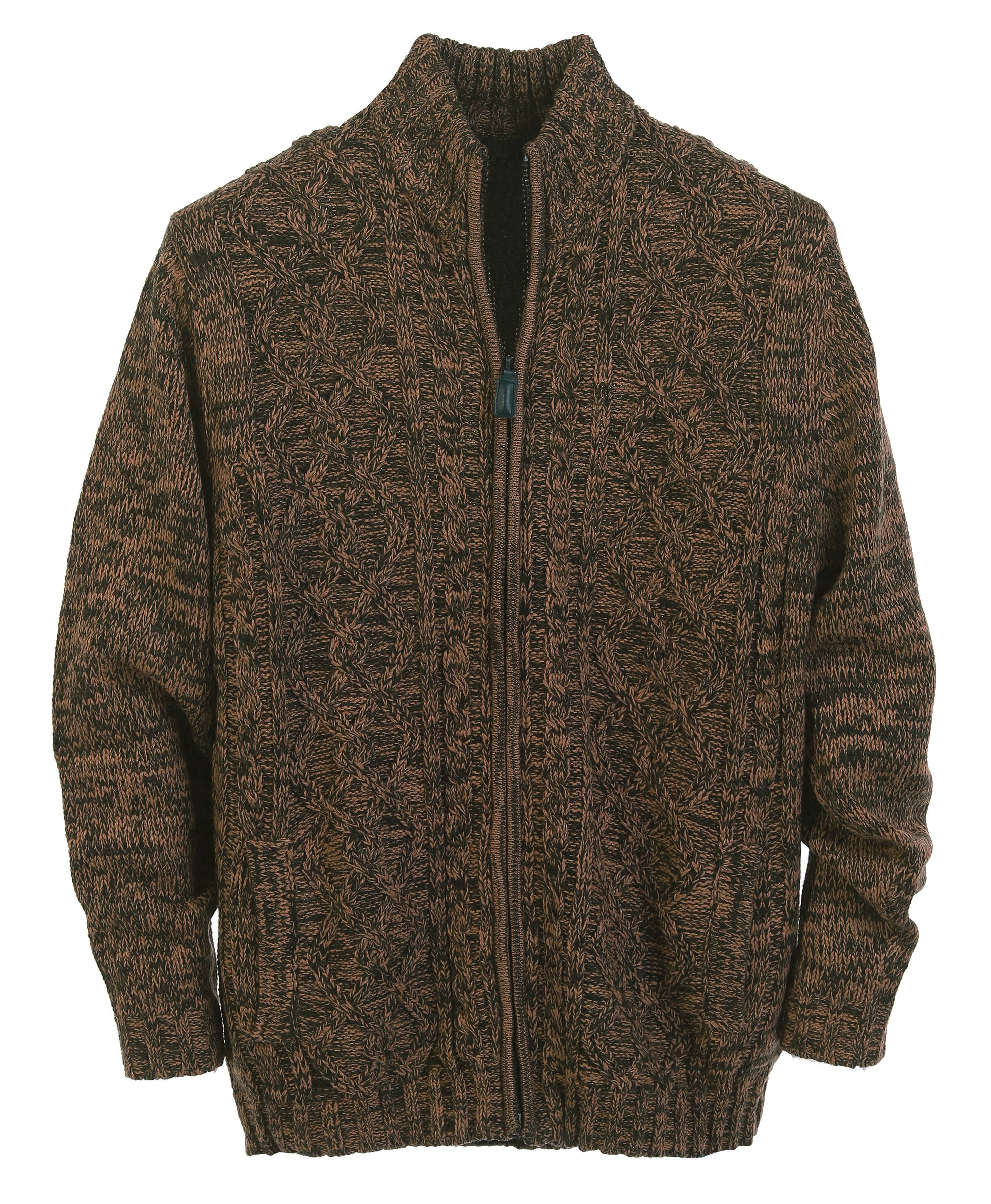 Gioberti Mens Cardigan Twisted Knit Full-Zipper Sweater - Walmart.com