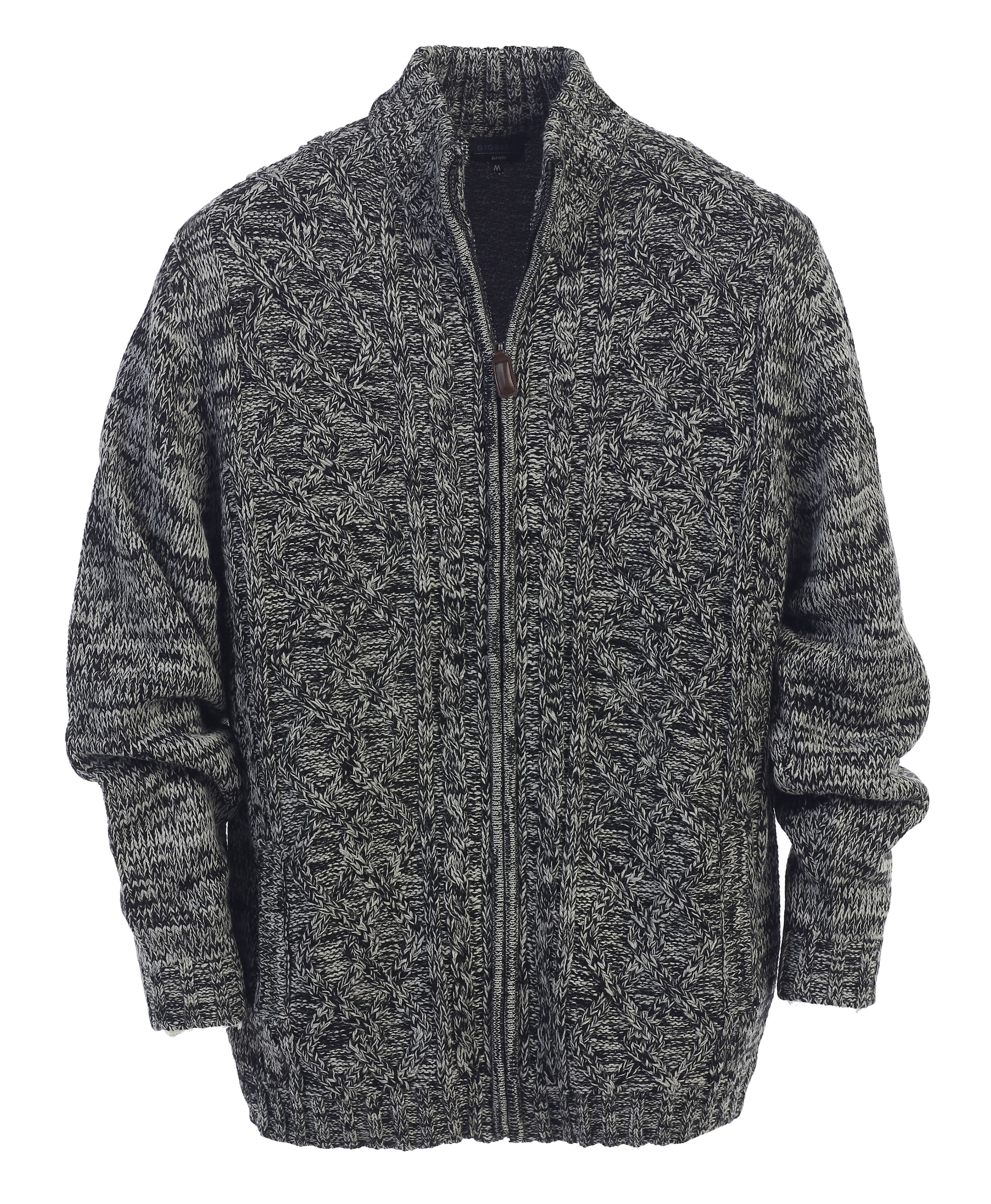 Gioberti Mens Cardigan Twisted Knit Full-Zipper Sweater - Walmart.com