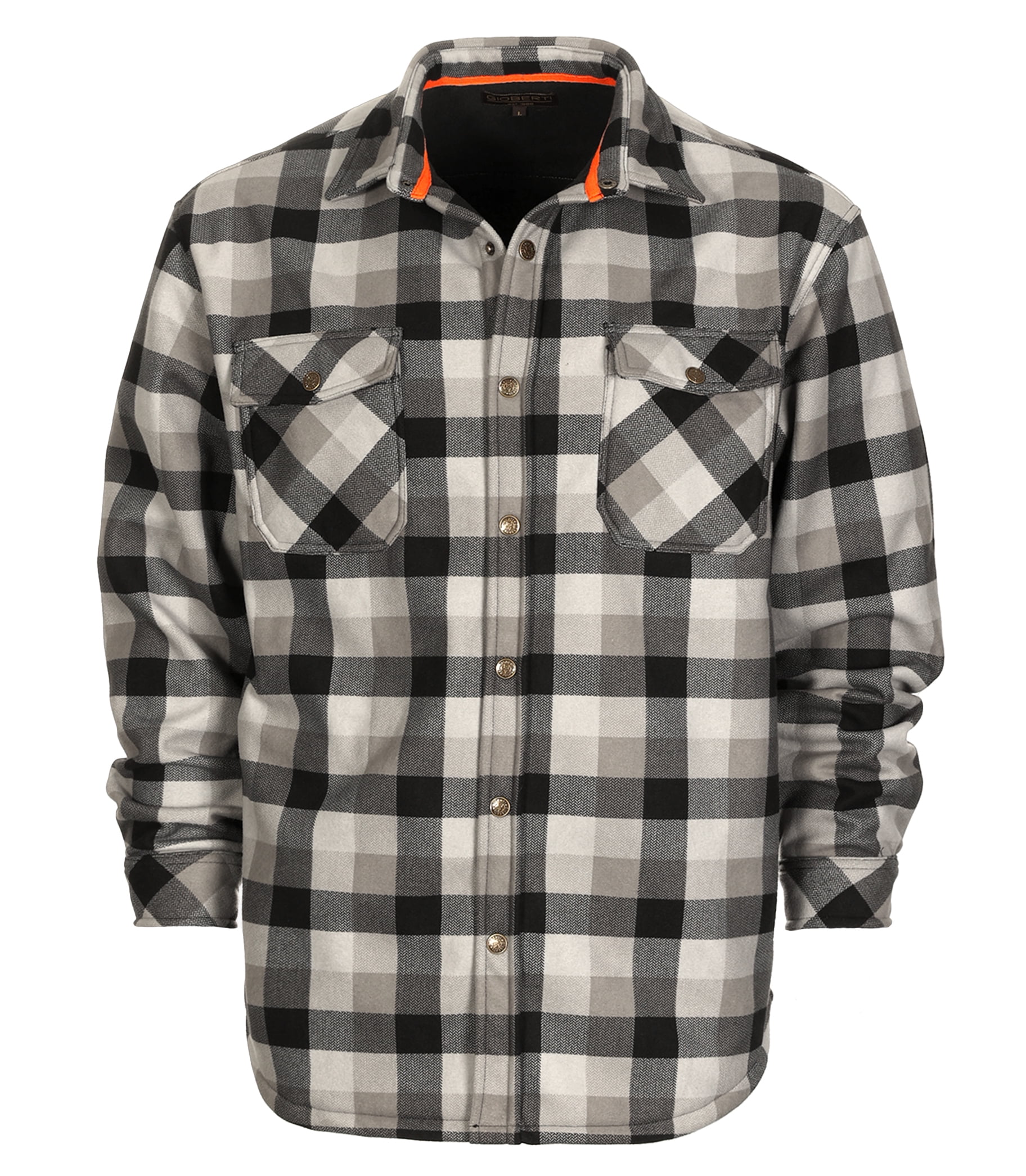 Gioberti Mens Checkered Flannel Shirt Jacket With Velvet Underlining ...