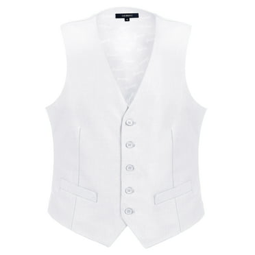 Men's Satin Backless Vest & Bow Tie Set - White - Walmart.com