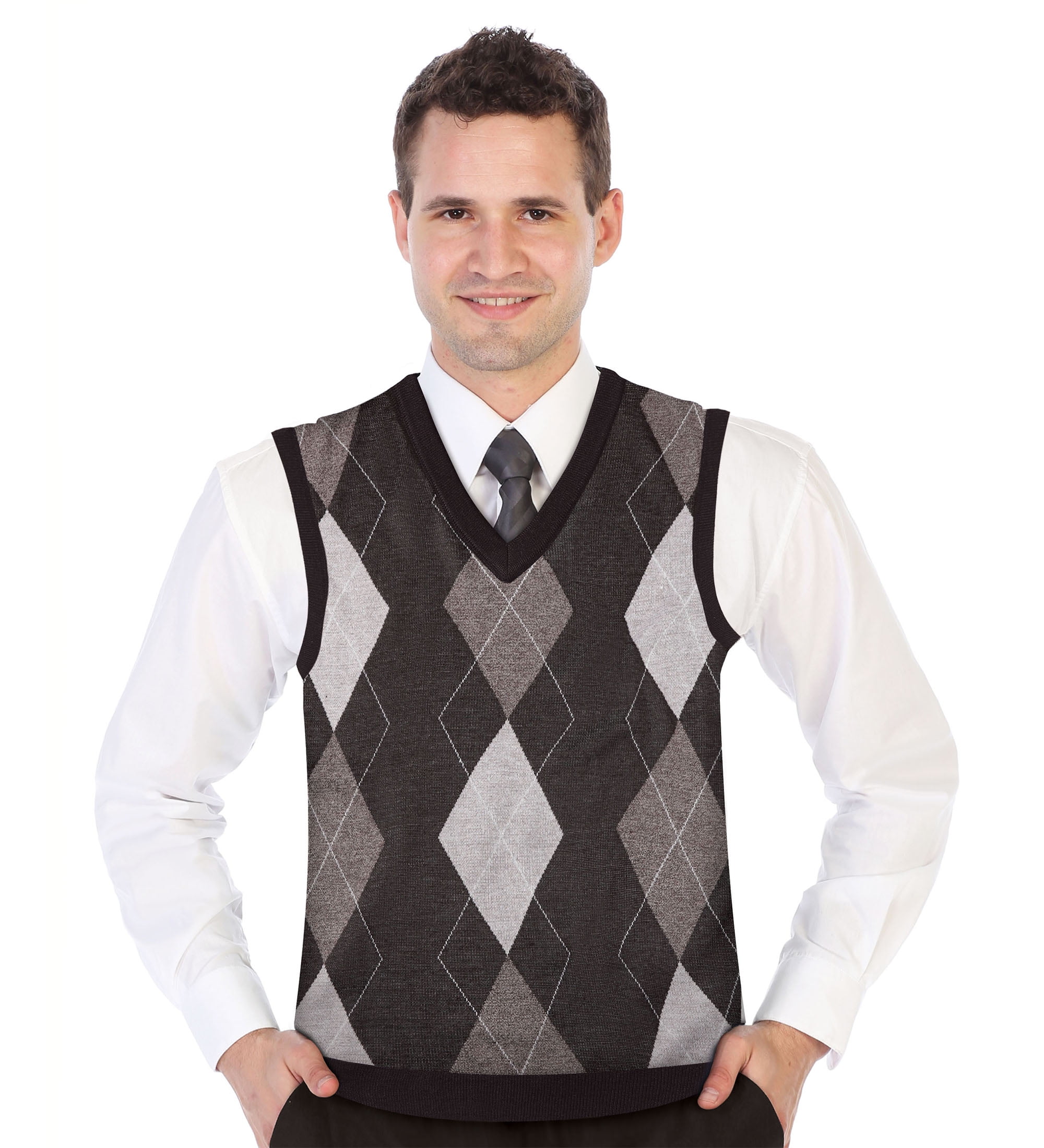 Gioberti Mens Super Soft Diamond Knitted Sleeveless Vest - Walmart.com