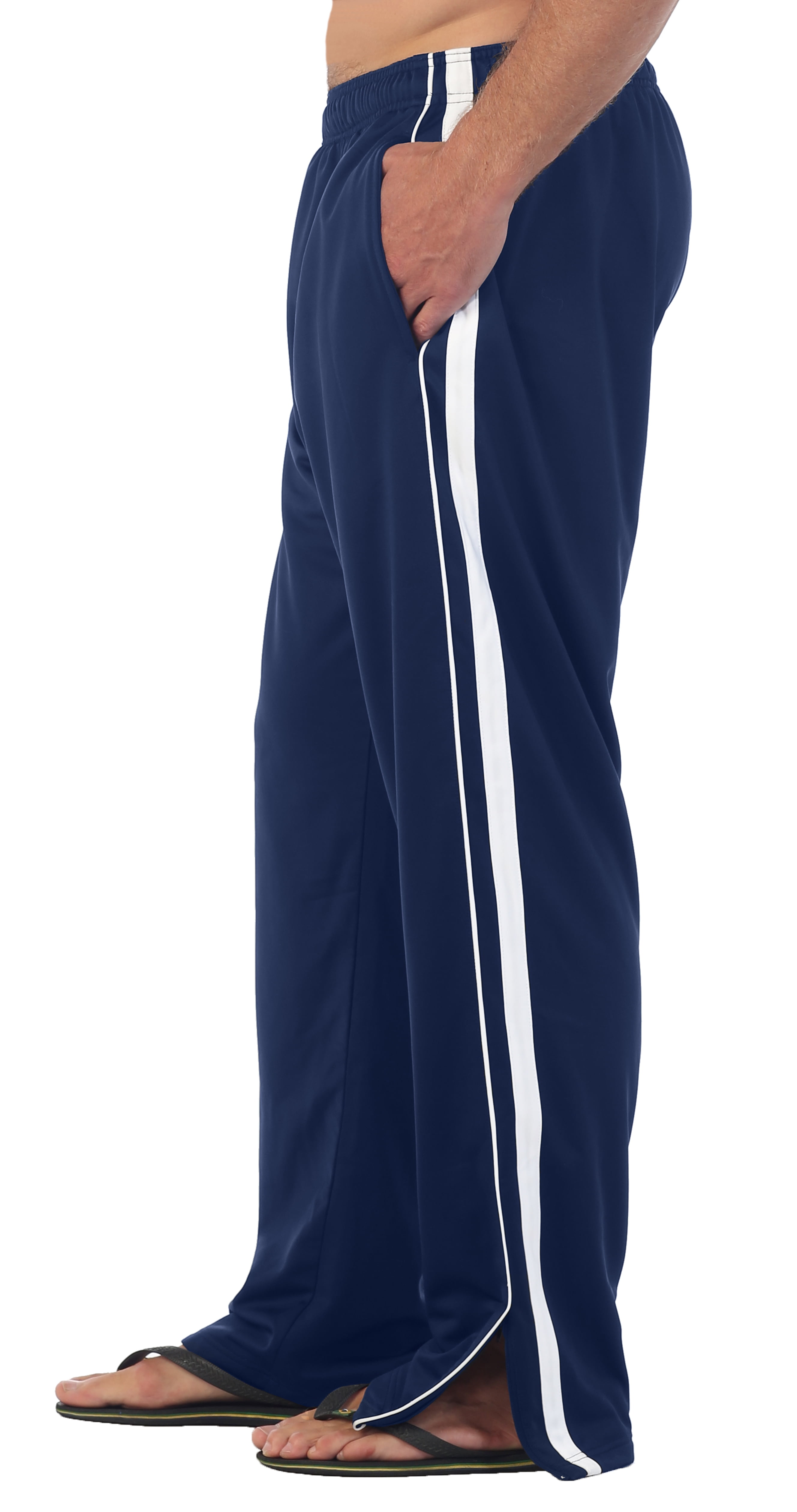 Gioberti Mens Track Running Sport Athletic Pants, Elastic Waist, Zip ...