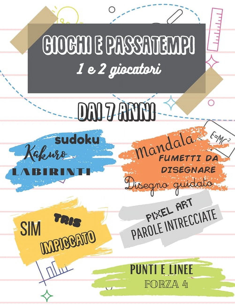 Giochi e passatempi - 1 e 2 giocatori - Dai 7 anni: sudoku, mandala ...