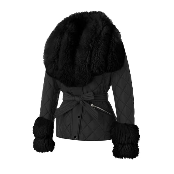Giolshon Women's Puffer Jacket Bubble Padding Warm Fashion Coat with ...