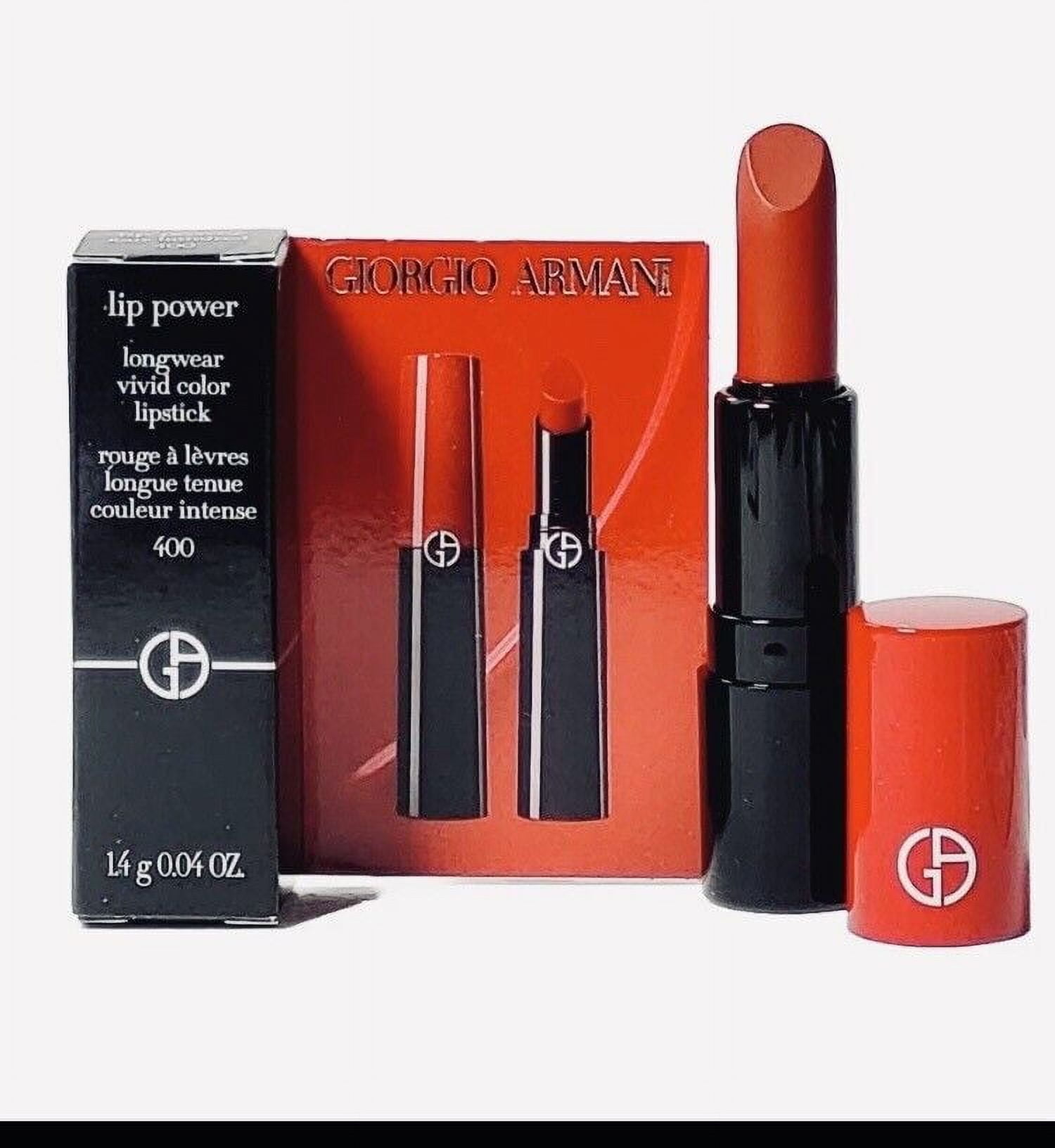 Giorgio Armani Lip Power Matte Longwear Lipstick 400 Mini 1.4g /0.04 oz ...