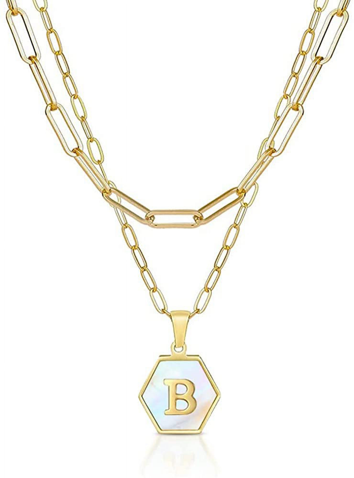 Giorgio Bergamo Stainless Steel Gold Plated Paper Clip Layered Choker ...