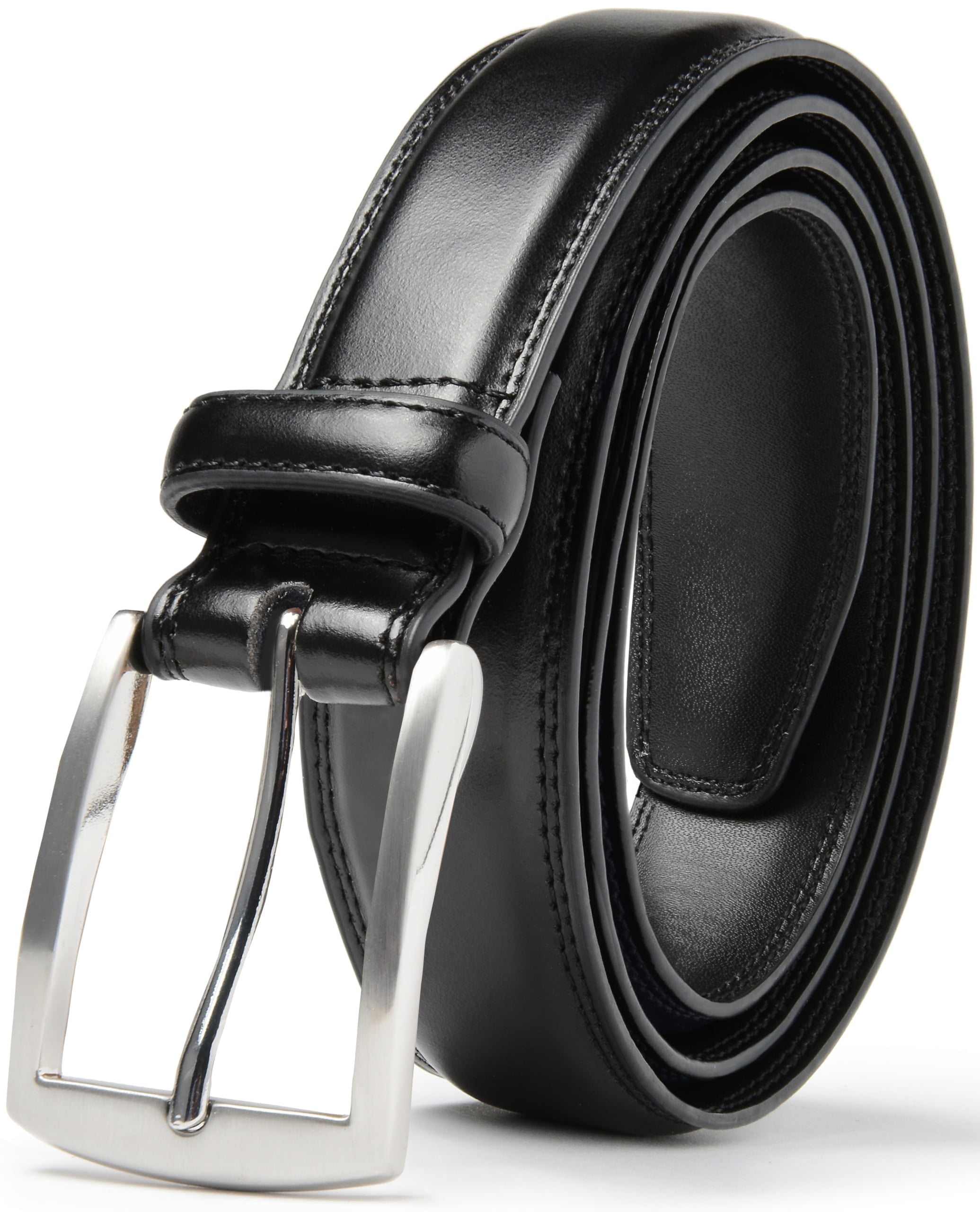 Giorgio Brutini Black Leather Dress Belt - Double-Threaded Durability ...