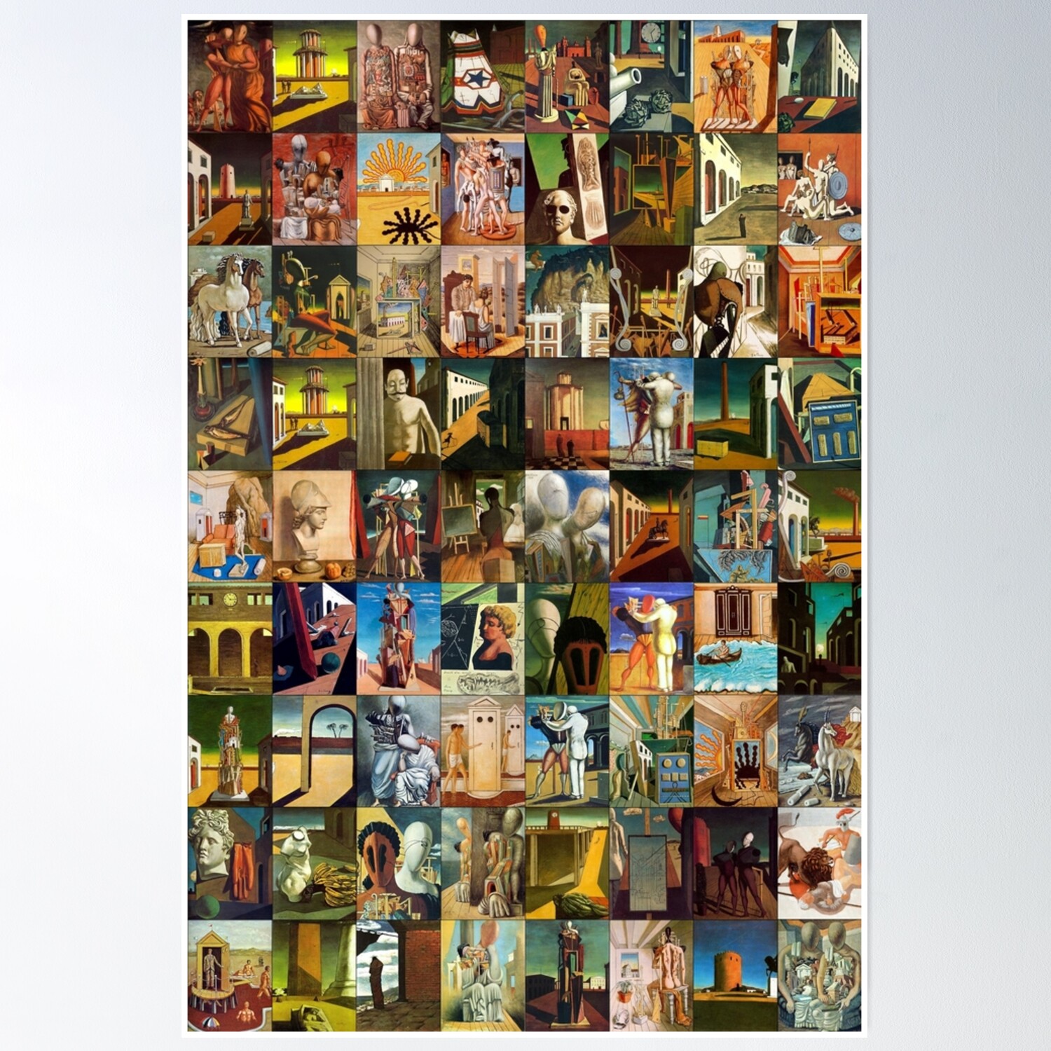 Giorgio De Chirico Poster Wall Art, Modern Wall Decor, 8x12 UNFRAMED ...