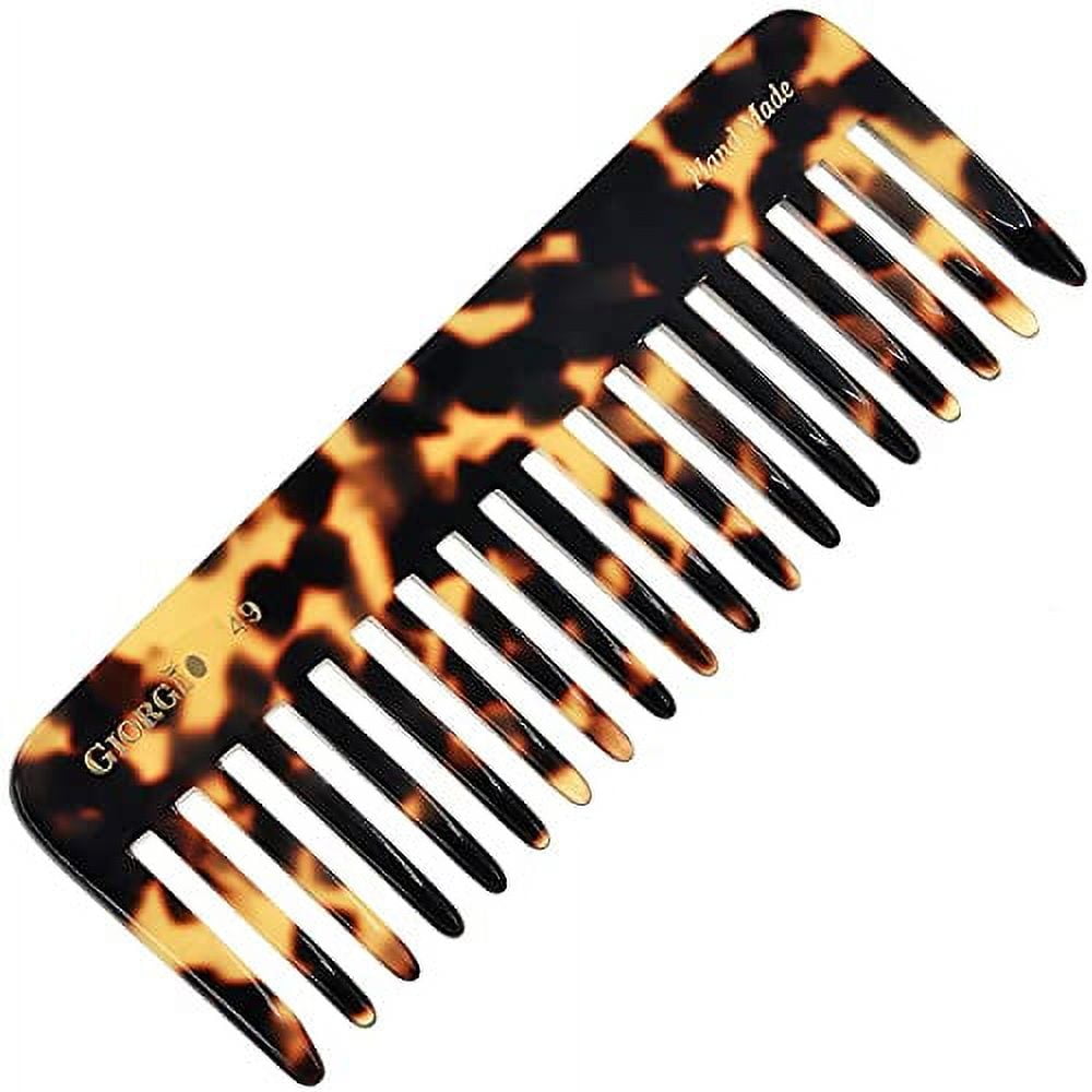 Giorgio G49T Large 5.75 Inch Hair Detangling Comb, Wide Teeth for Thick Curly Wavy Hair. Long ...