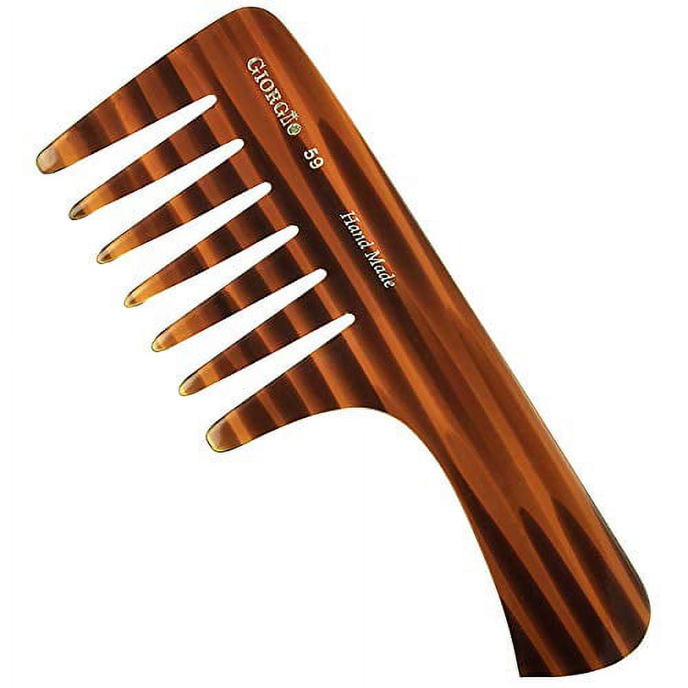 Giorgio G59 Large Coarse Hair Detangling Comb, Wide Teeth for Long Thick Curly Wavy Hair. Hair ...