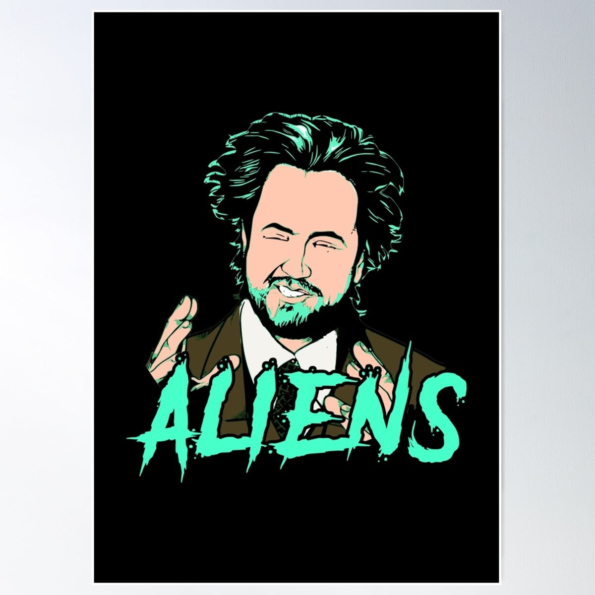 Giorgio Tsoukalos Aliens Poster Wall Art, Modern Wall Decor For Living ...