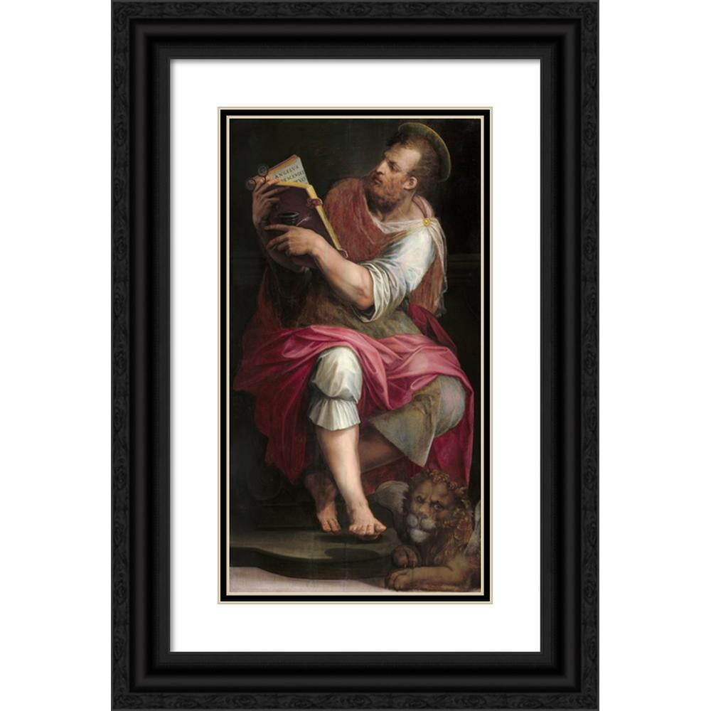 Giorgio Vasari 9x14 Black Ornate Wood Framed Double Matted Museum Art ...
