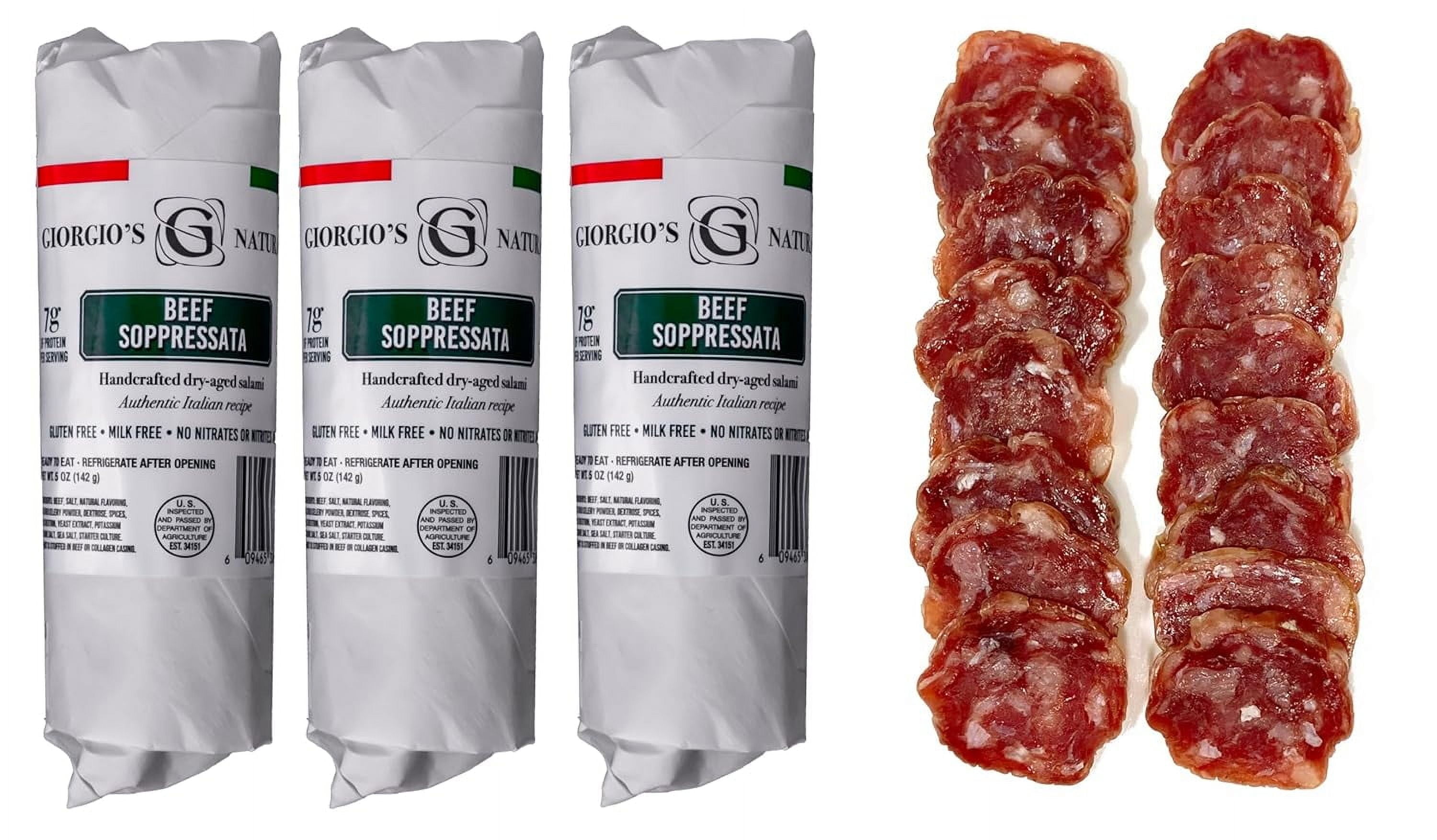 Giorgio's Naturals - BEEF SOPPRESSATA – Handcrafted Dry-Aged Salami ...