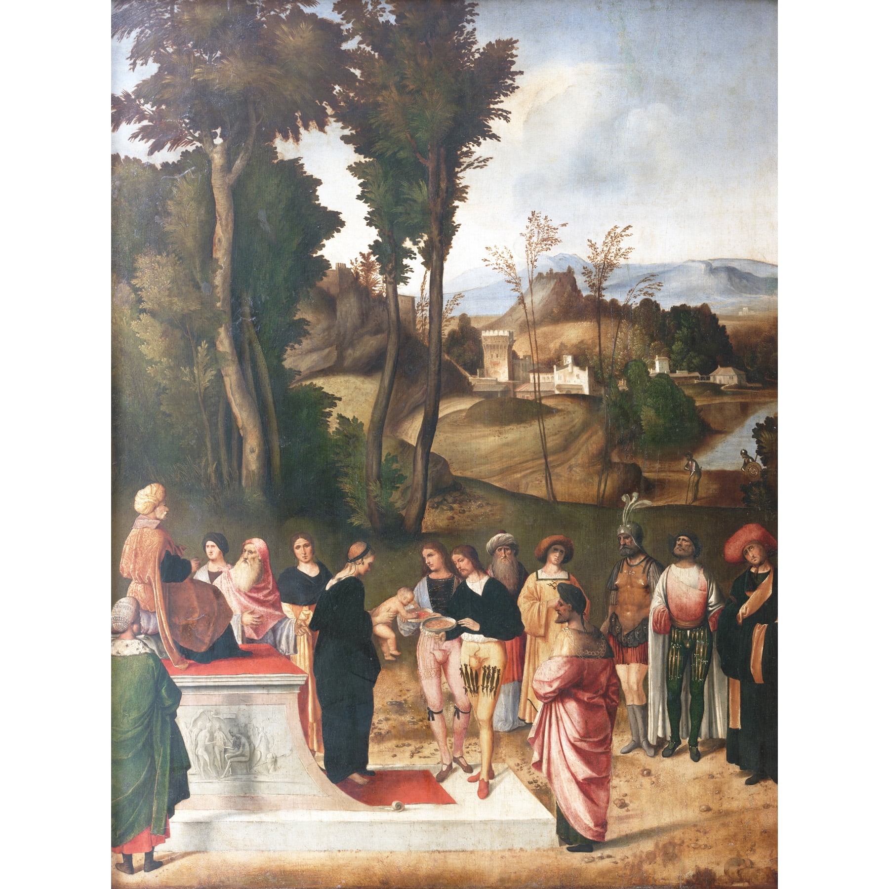 Giorgione Test Fire Moses Religious Painting Extra Large Art Print Wall ...
