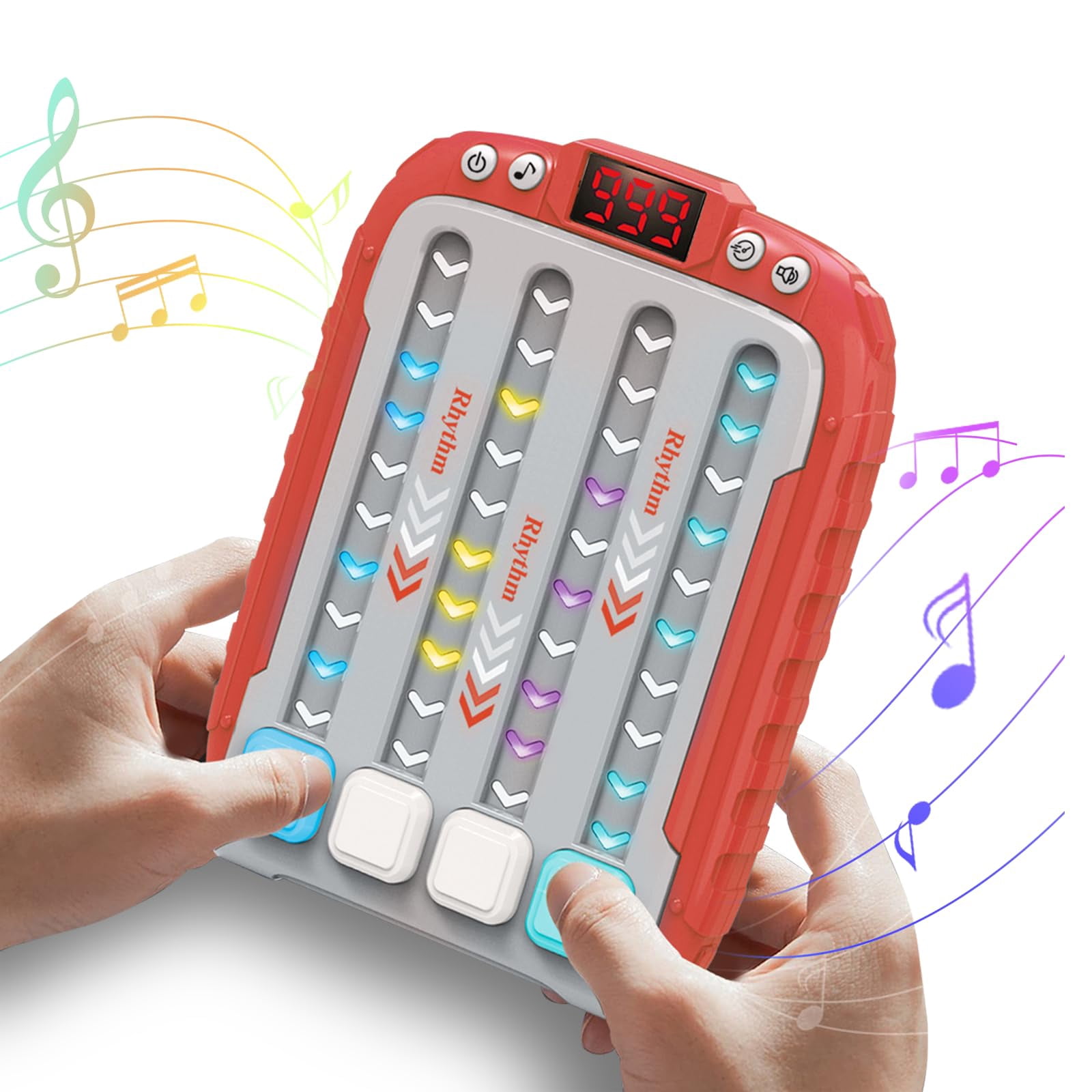 Giortvim Rhythm Game Machine, Quick Push Pop Game Pop it Game Handheld ...