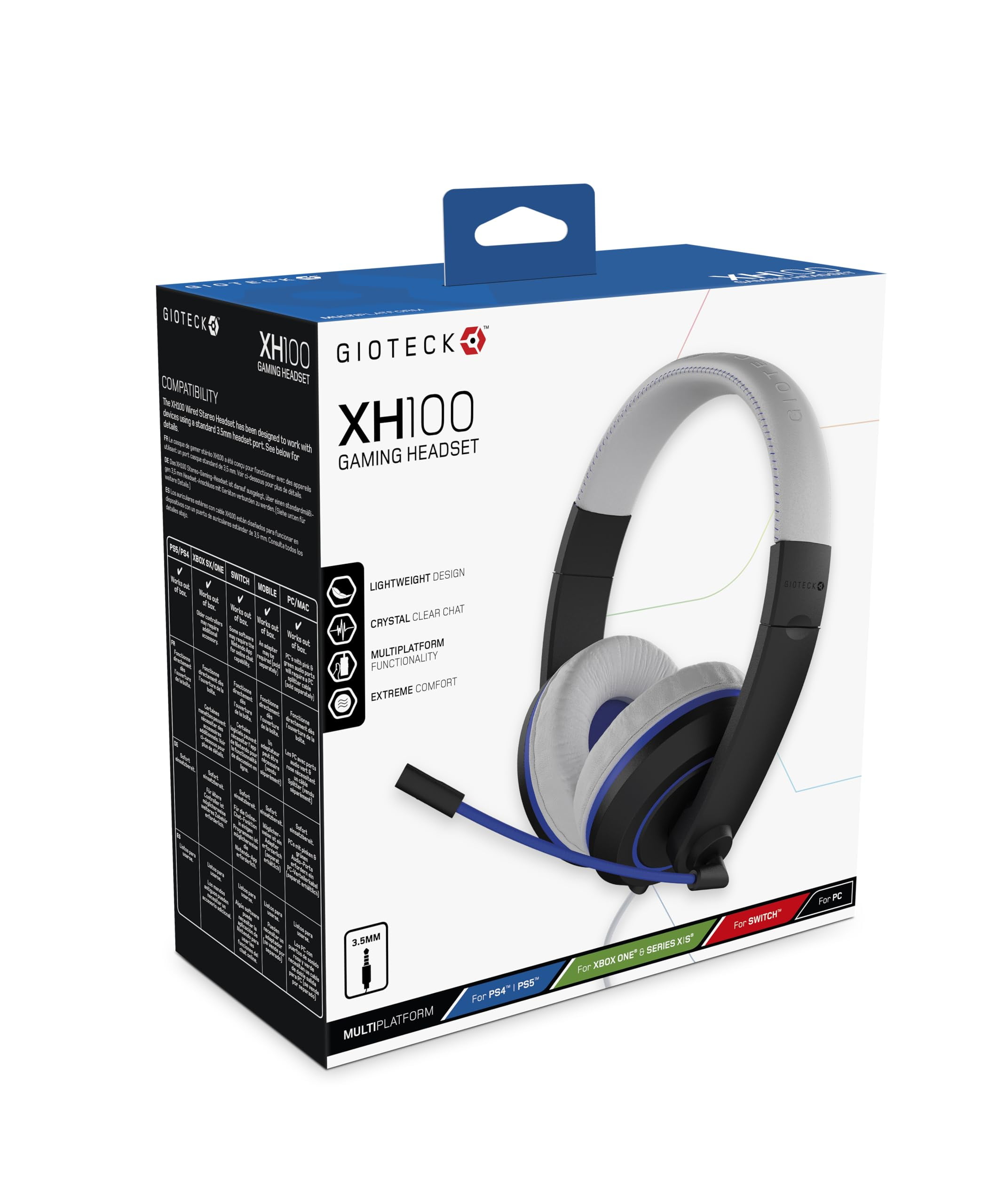 Gioteck XH100P Stereo Headset for PS5, PS4, Xbox Series S/X, Nintendo ...