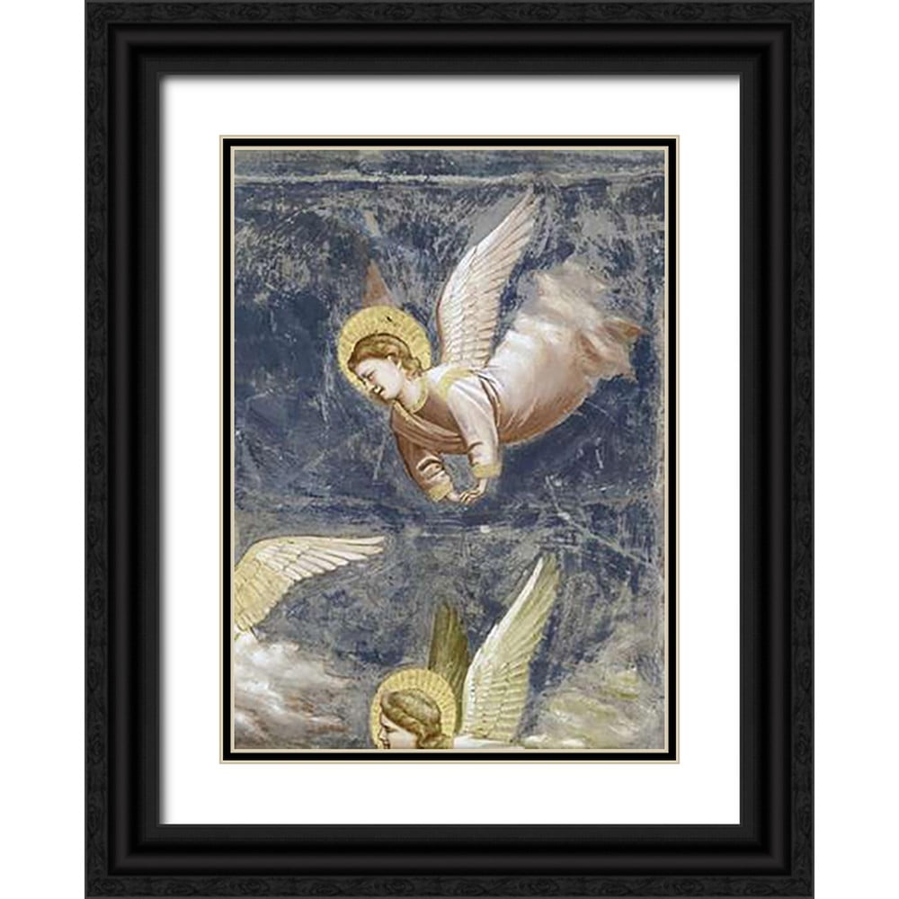 Giotto 11x14 Black Ornate Wood Framed with Double Matting Museum Art ...