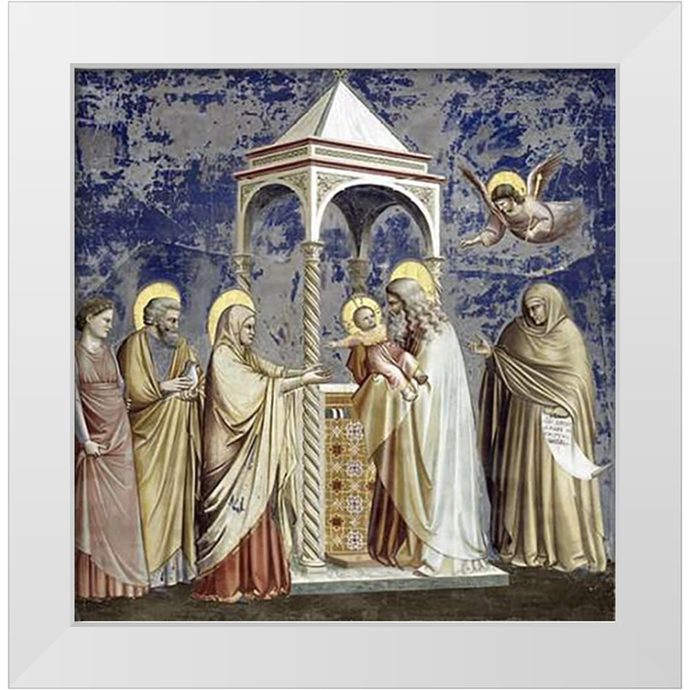 Giotto 15x15 White Modern Wood Framed Museum Art Print Titled ...