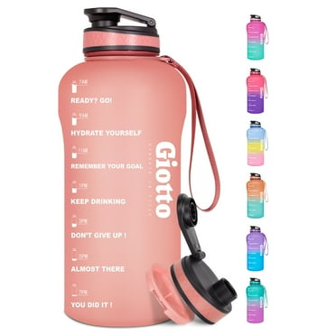 Giotto Large 1 Gallon Motivational Water Bottle with Time Marker 128 fl oz - Walmart.com